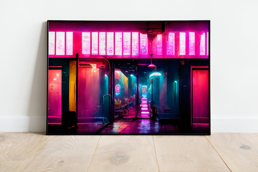 Neon Poster Vaporwave Art Neon Light Effect Wall Art 80s Nostalgia ...