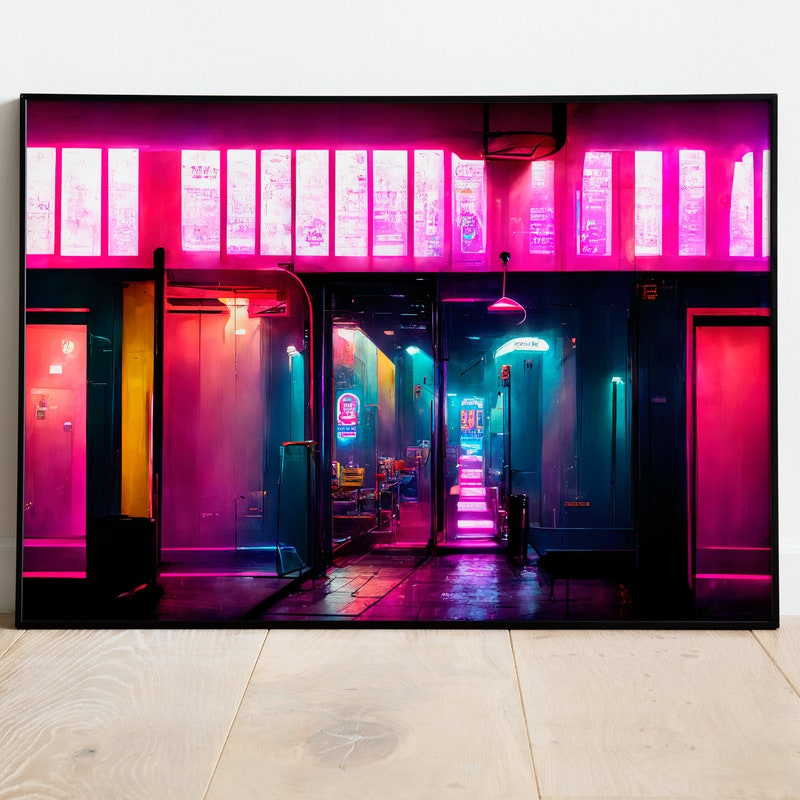 Neon Canvas Art - Etsy