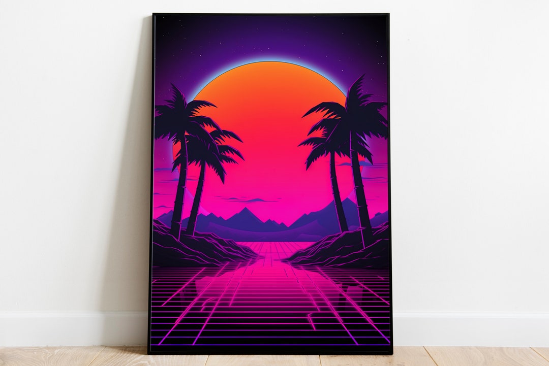 Synthwave Poster | Vaporwave Poster | 80s Nostalgia Retrowave Wall Art ...