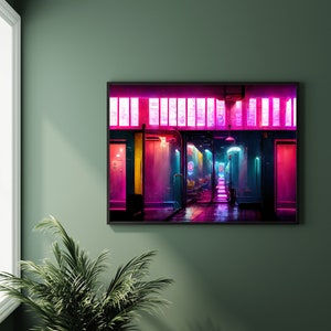 Neon Poster Vaporwave Art Neon Light Effect Wall Art 80s - Etsy