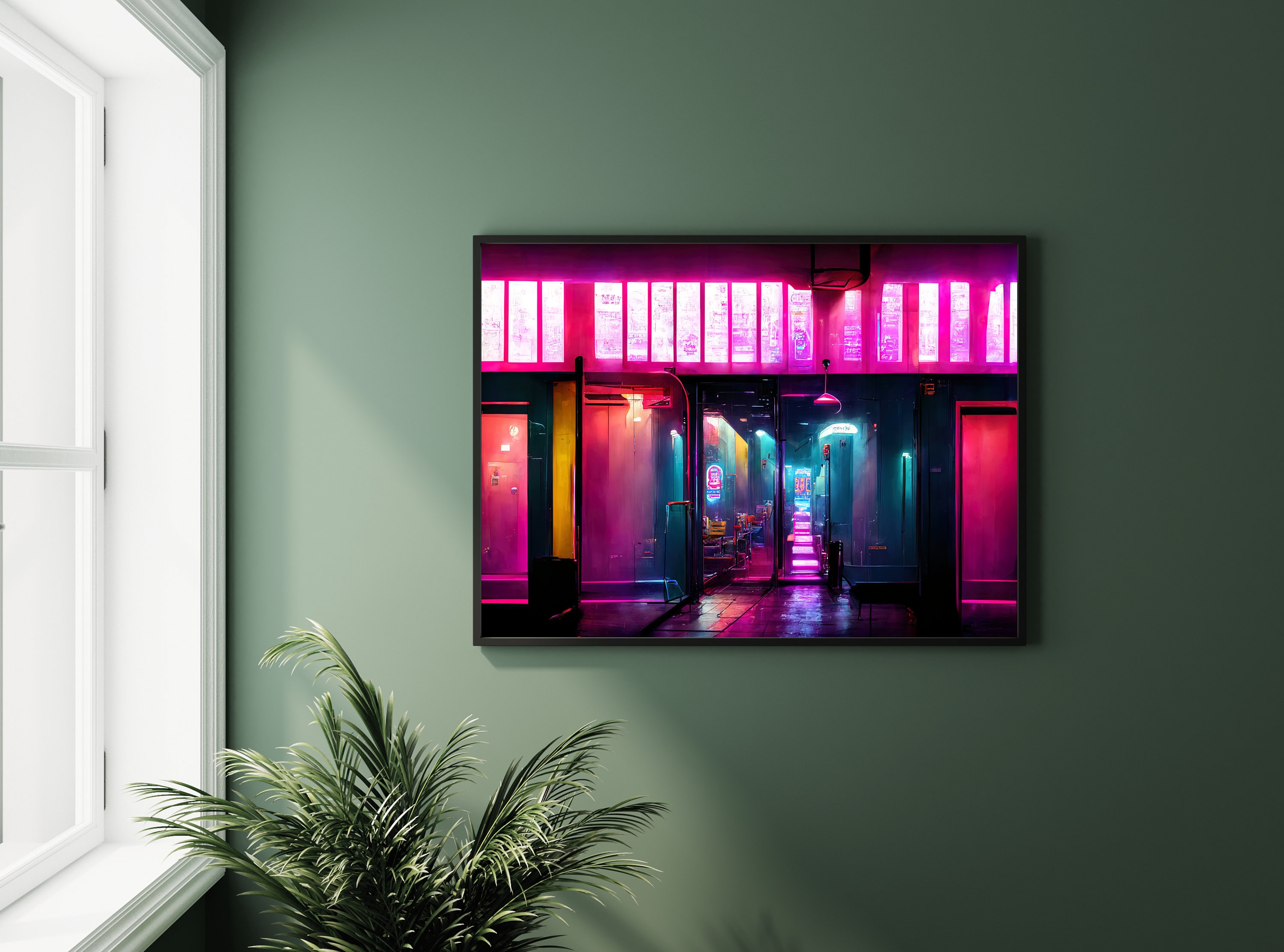 Neon Poster Vaporwave Art Neon Light Effect Wall Art 80s Nostalgia ...