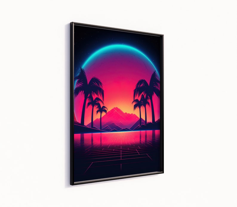 Synthwave Poster 24x36 Vaporwave Poster 80s Nostalgia - Etsy
