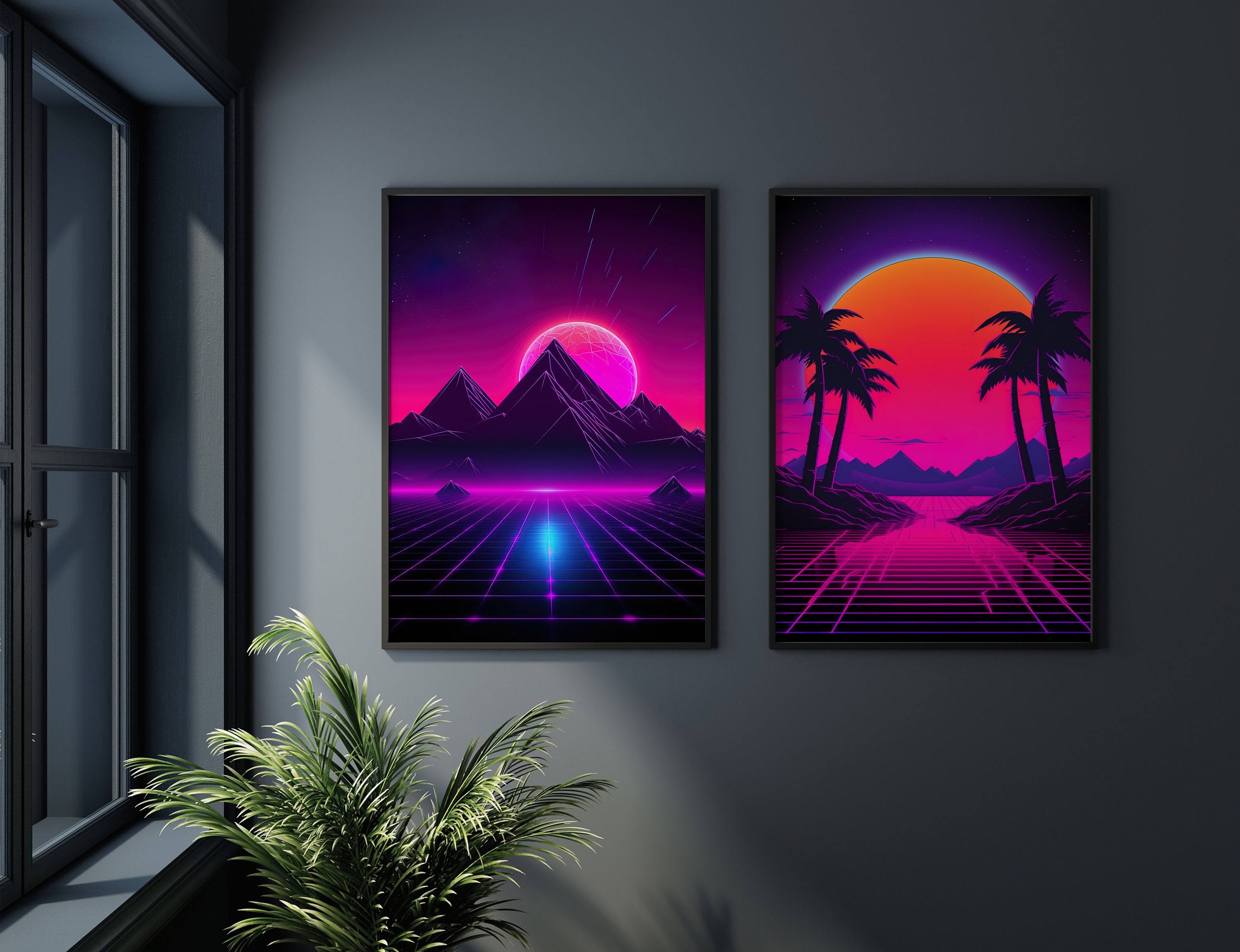 Synthwave Poster | Vaporwave Poster | 80s Nostalgia Retrowave Wall Art ...