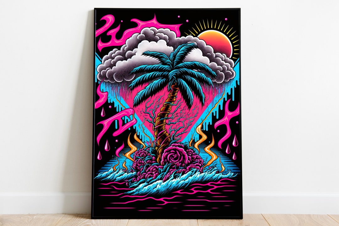 Vaporwave Poster | Retrowave Art | Synthwave Print 24x36 | 80s ...