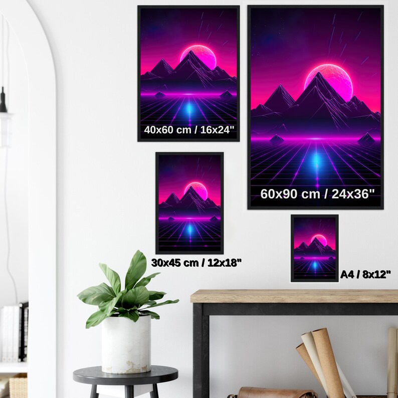 Synthwave Poster | Vaporwave Poster | 80s Nostalgia Retrowave Wall Art ...