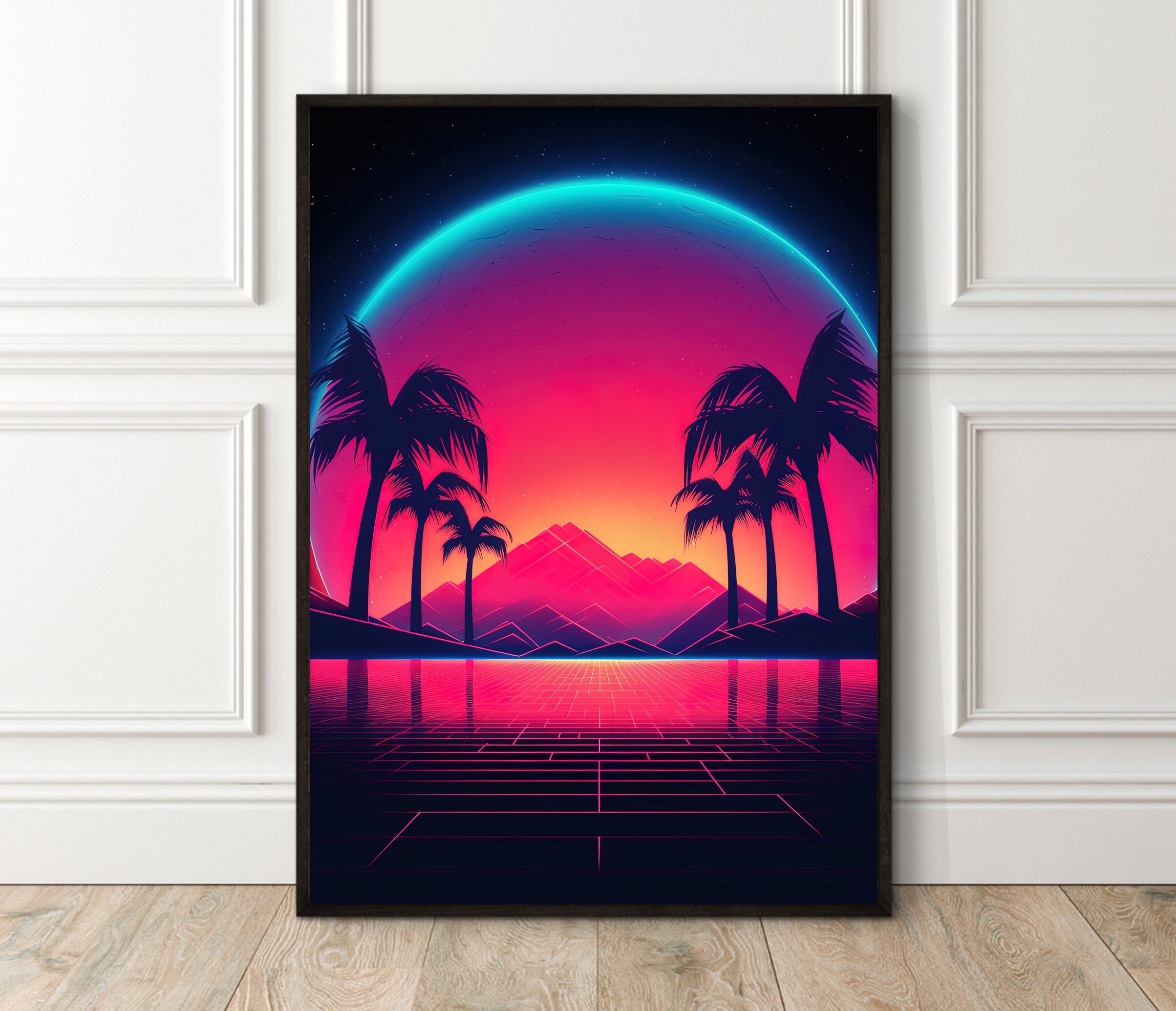 Synthwave Poster 24x36 Vaporwave Poster 80s Nostalgia Retrowave Wall ...
