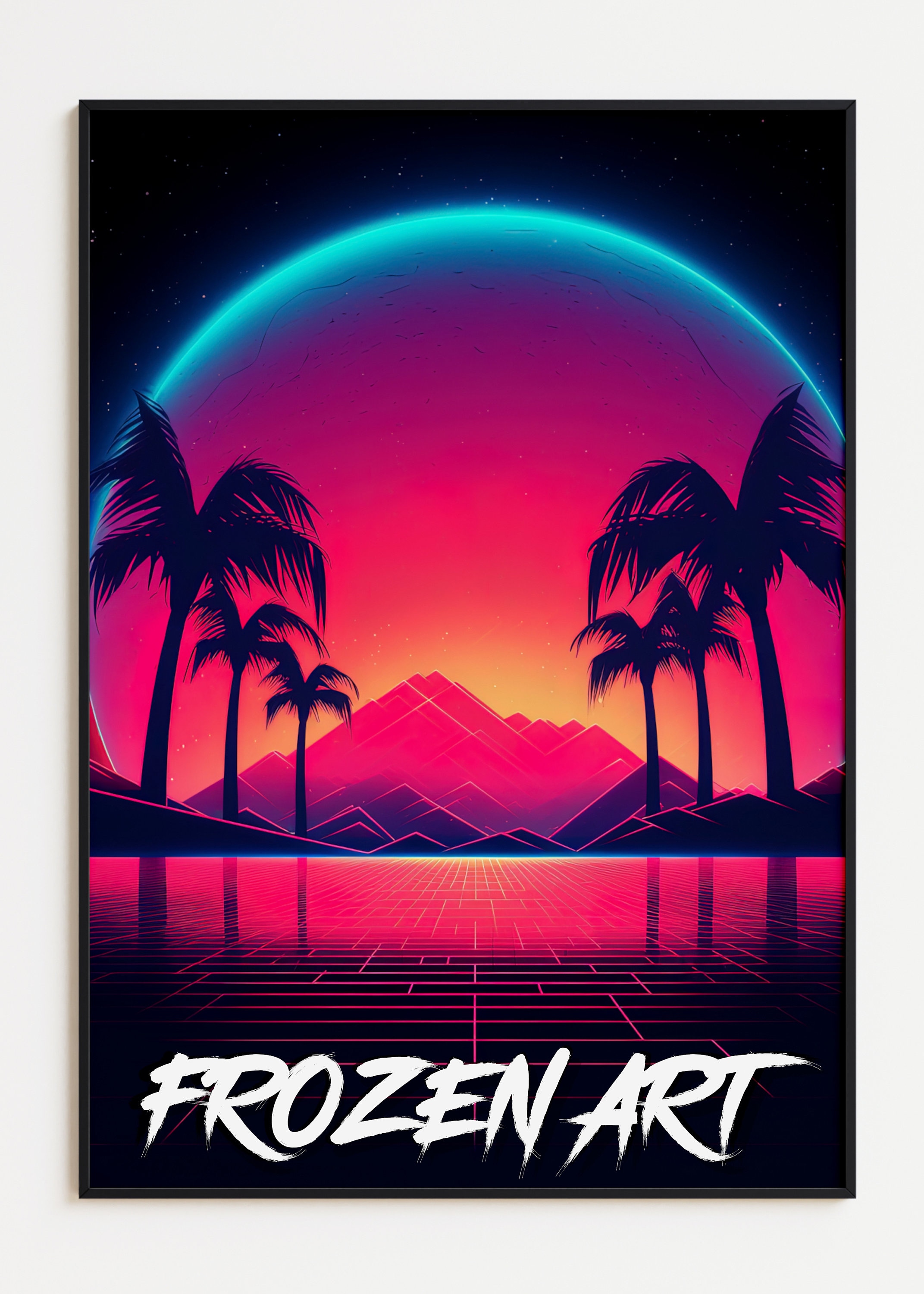 Synthwave Poster 24x36 Vaporwave Poster 80s Nostalgia - Etsy