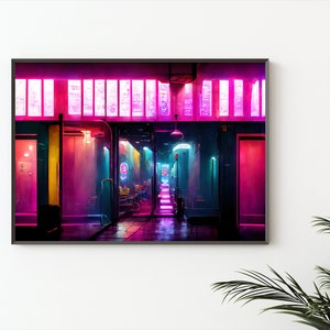 Neon Poster Vaporwave Art Neon Light Effect Wall Art 80s Nostalgia ...