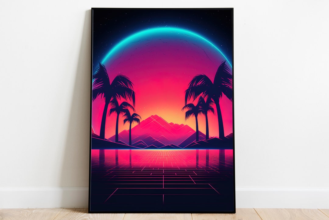 Synthwave Poster 24x36 | Vaporwave Poster | 80s Nostalgia Retrowave ...