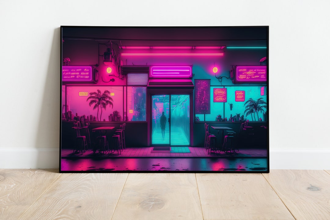 Vaporwave Poster | Synthwave Poster Decor | Cool Neon Poster 24x36 ...