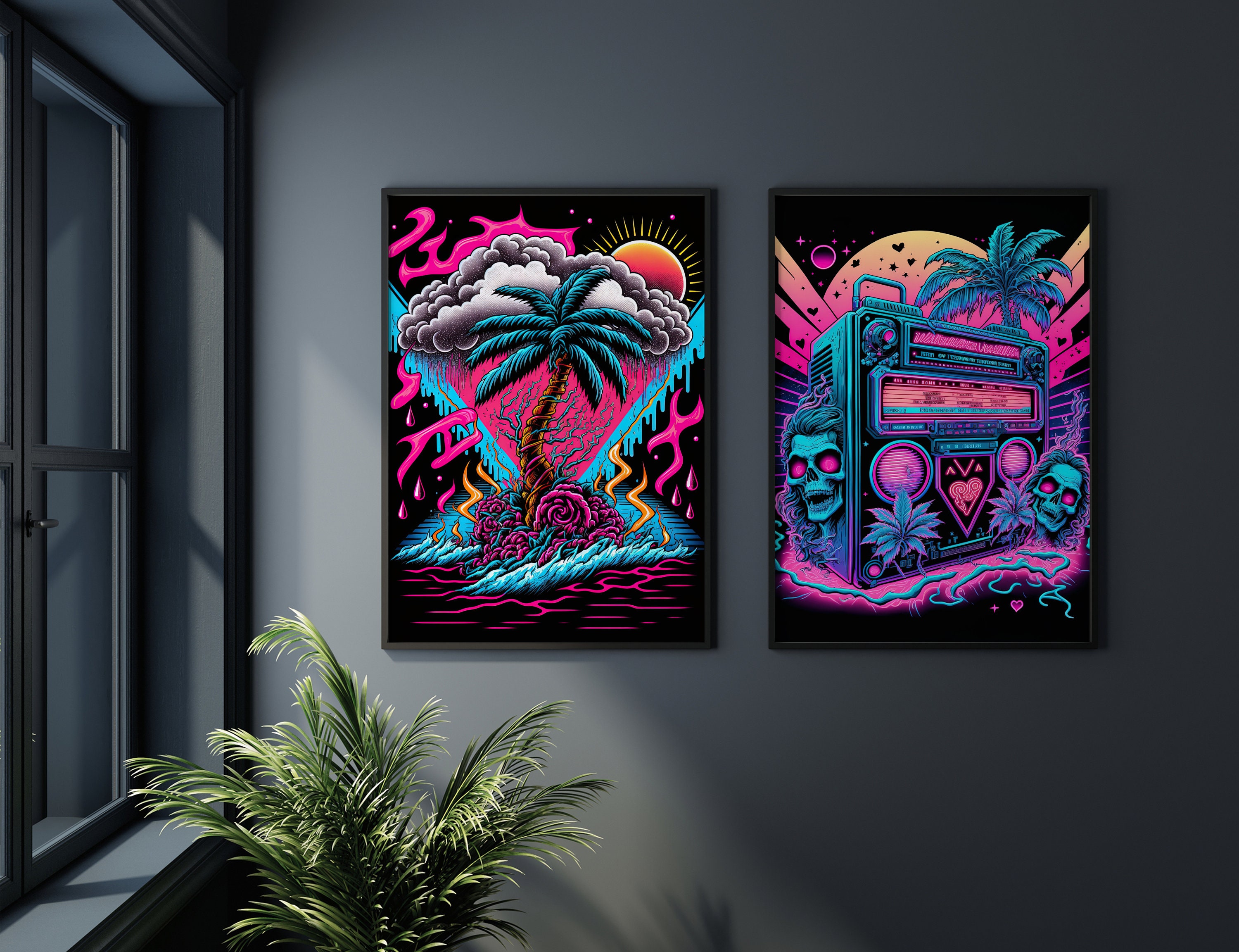 Vaporwave Poster Retrowave Art Synthwave Print 24x36 80s Nostalgia ...