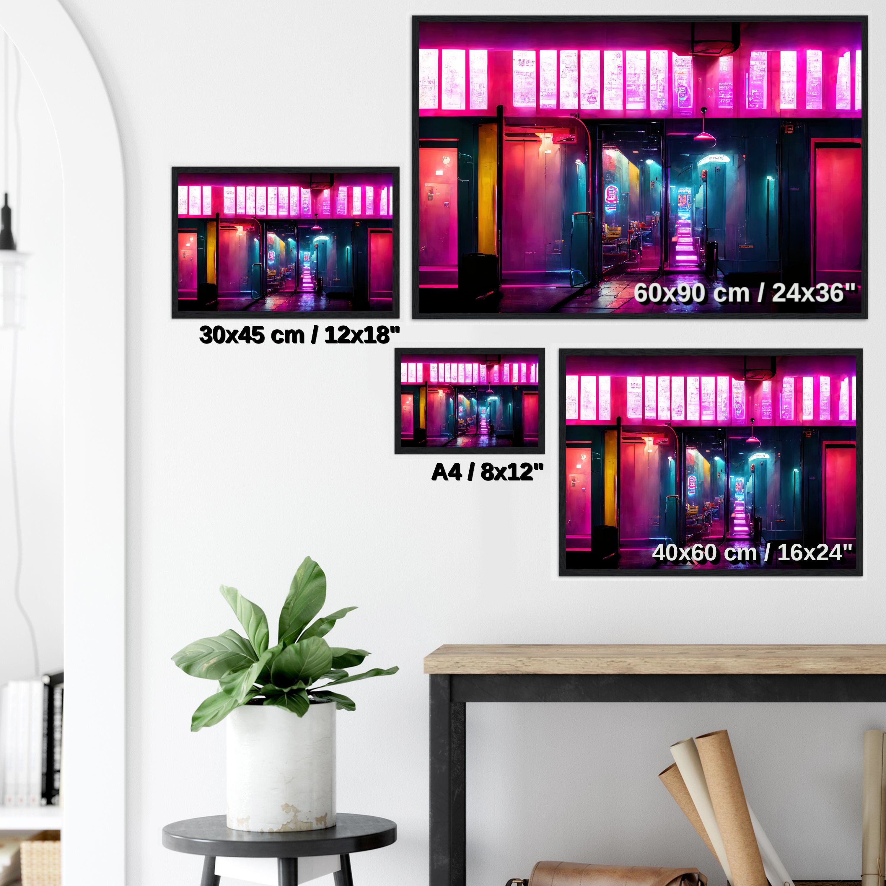 Neon Poster Vaporwave Art Neon Light Effect Wall Art 80s Nostalgia ...