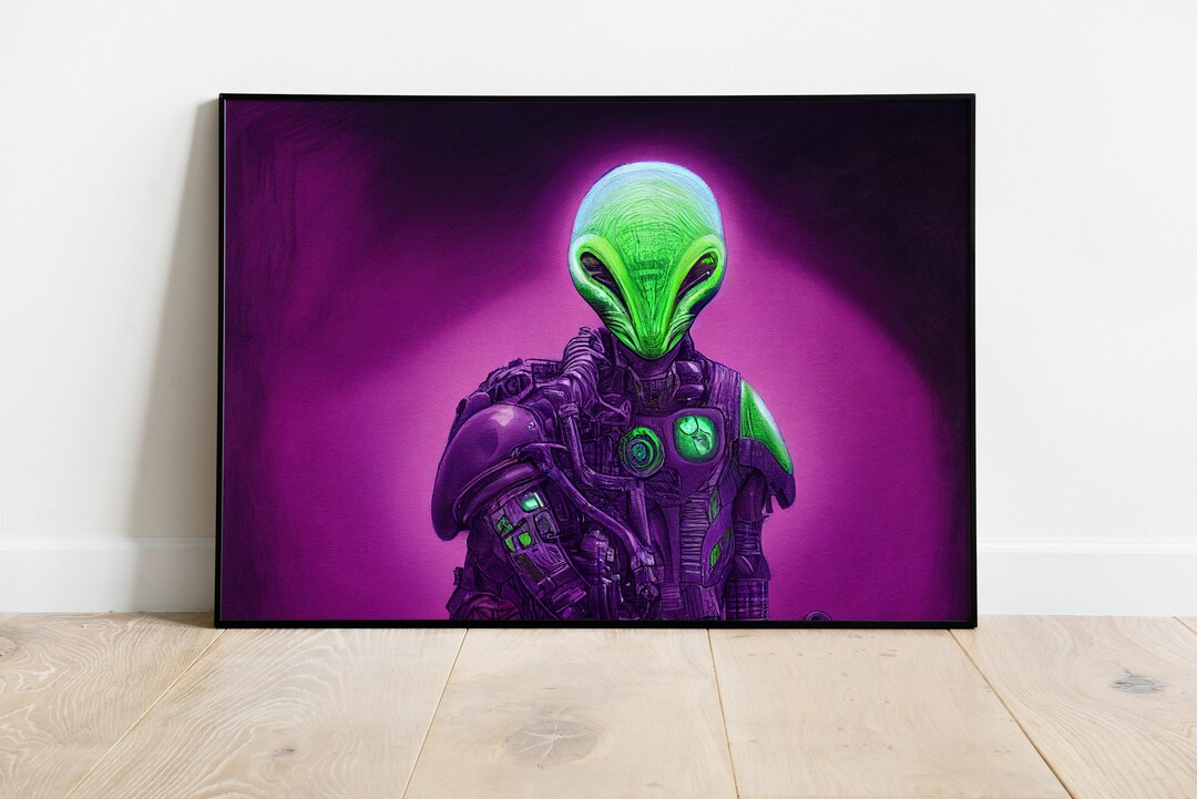 Alien Poster Scifi Art Nerdy Gift for Him - Etsy
