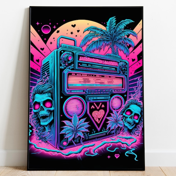 Retrowave Poster - Etsy