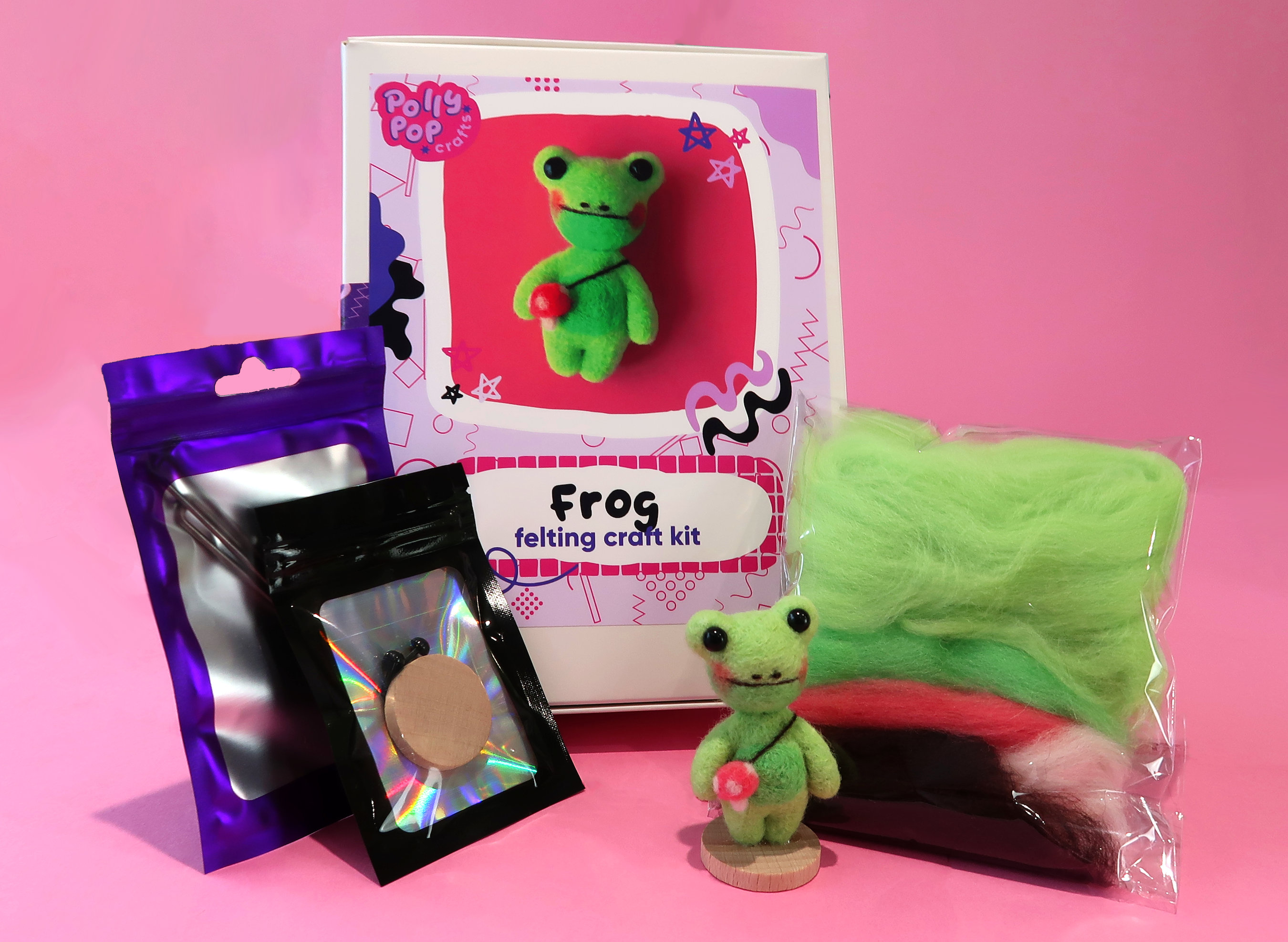 Frog Needle Felting Kit - Make Your Own DIY Felted Friend Craft Kit ...