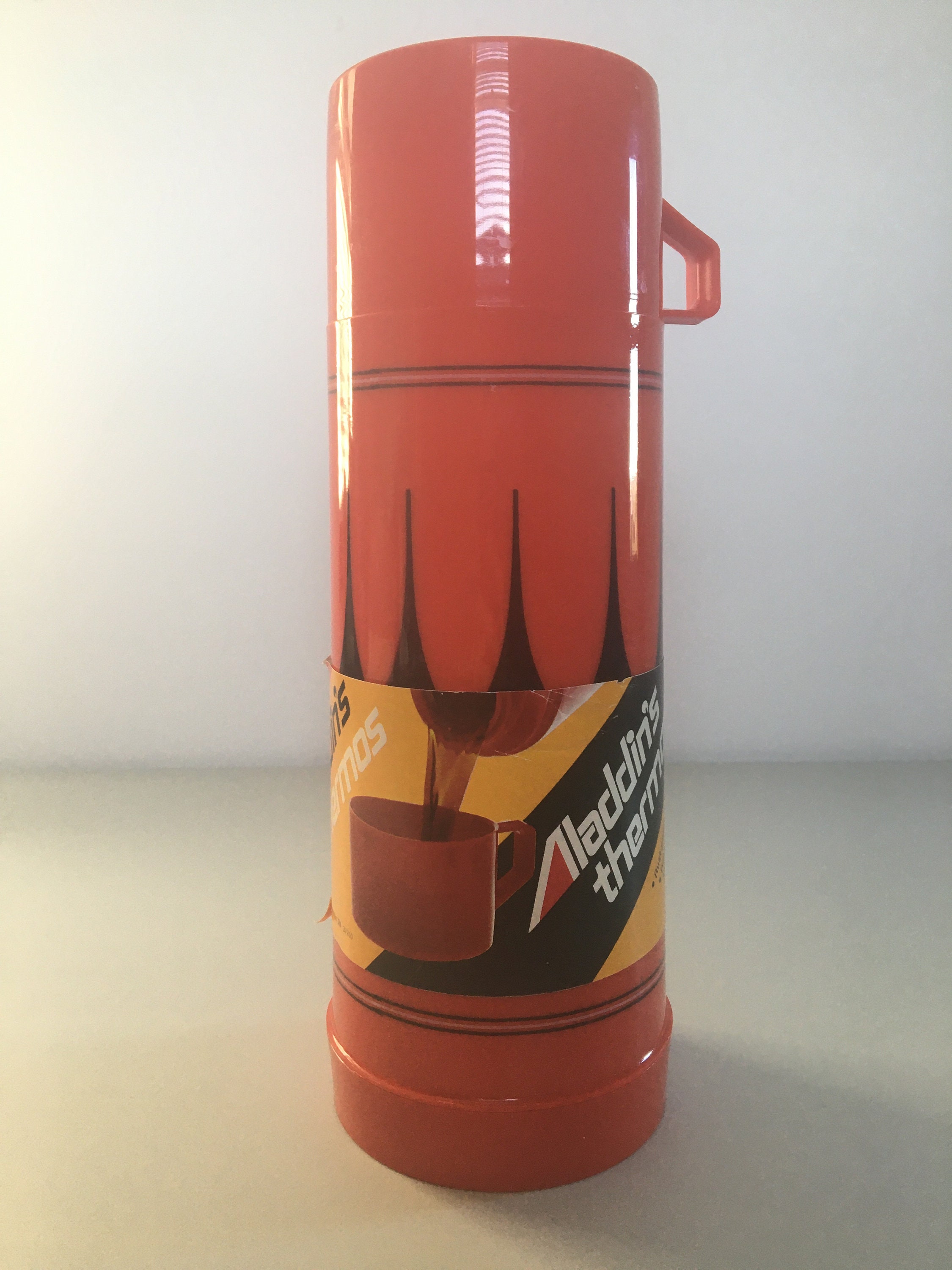 ALADDIN Thermos, Vintage Aladdin Thermos, Vintage Thermos, Red Thermos ...