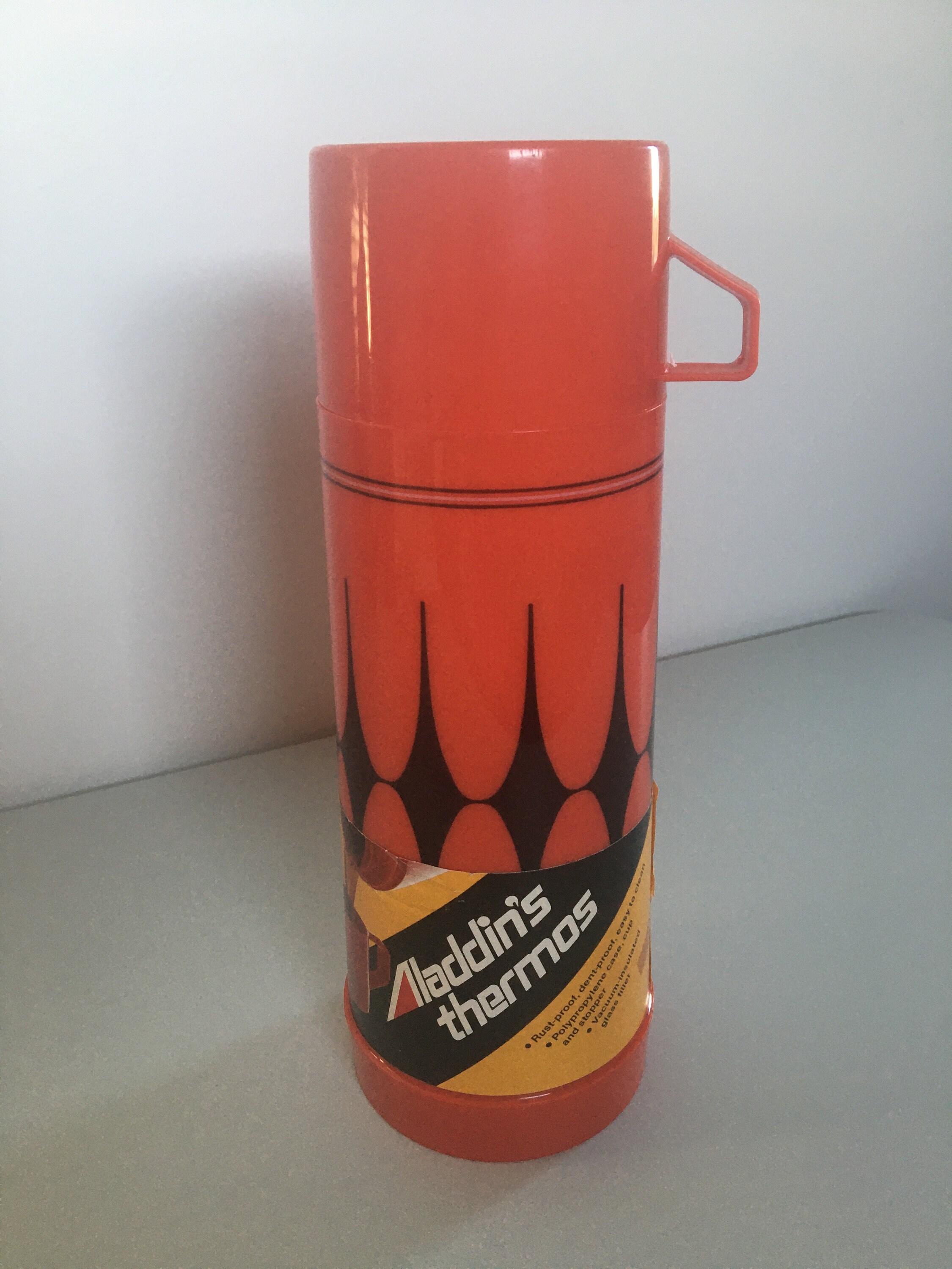 ALADDIN Thermos, Vintage Aladdin Thermos, Vintage Thermos, Red Thermos ...