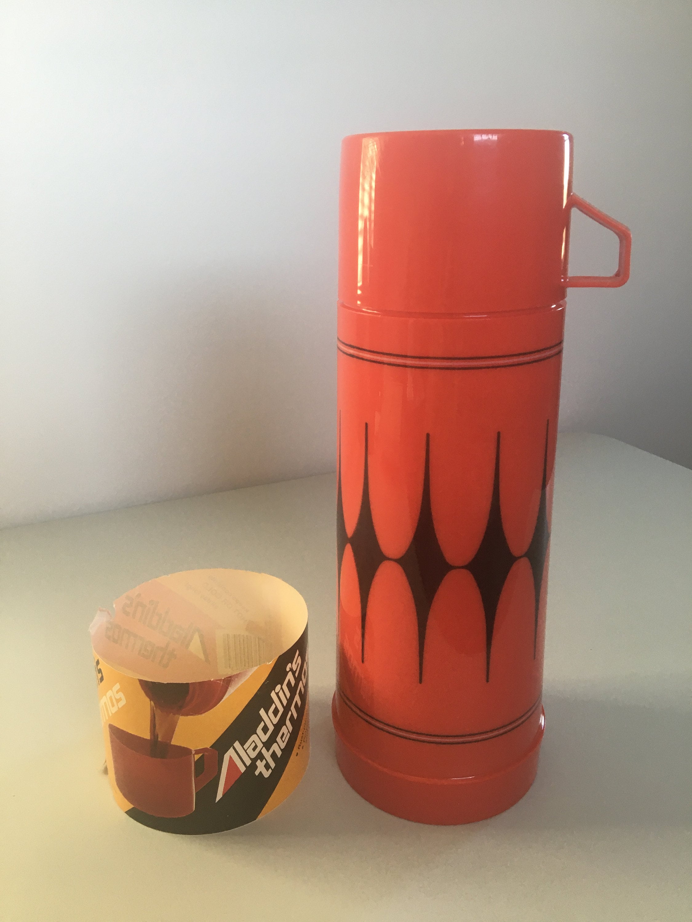 ALADDIN Thermos, Vintage Aladdin Thermos, Vintage Thermos, Red Thermos ...