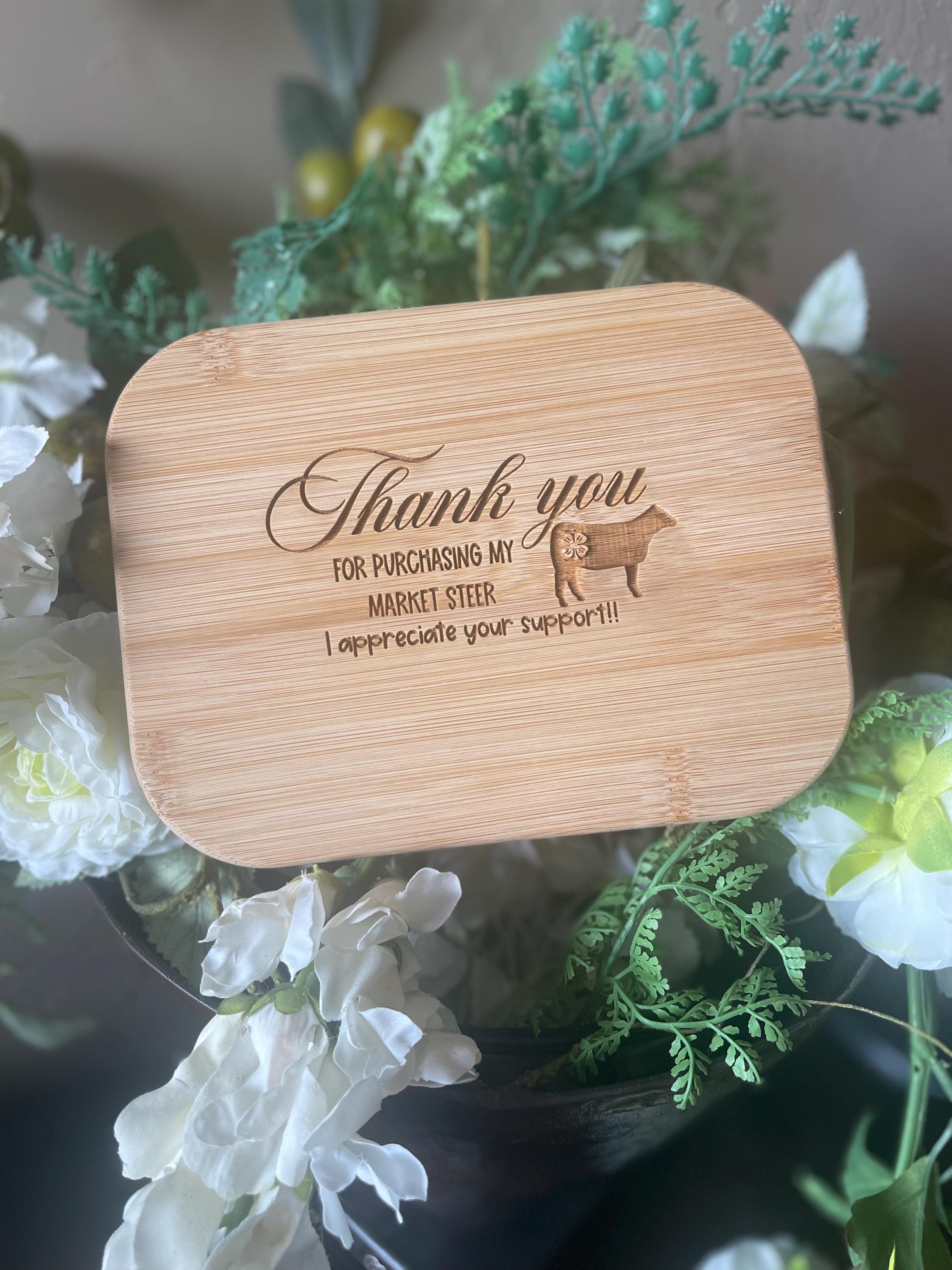 FAIR GIFT! Fair Thank You!! 4H Market Gift This Rectangle Glass ...
