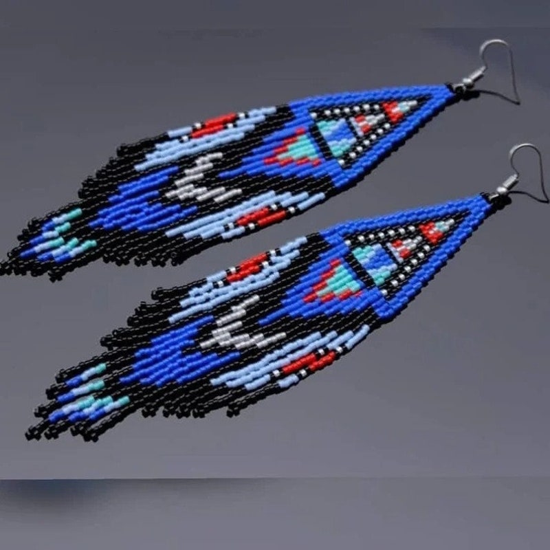 Native Beaded Earrings - Etsy