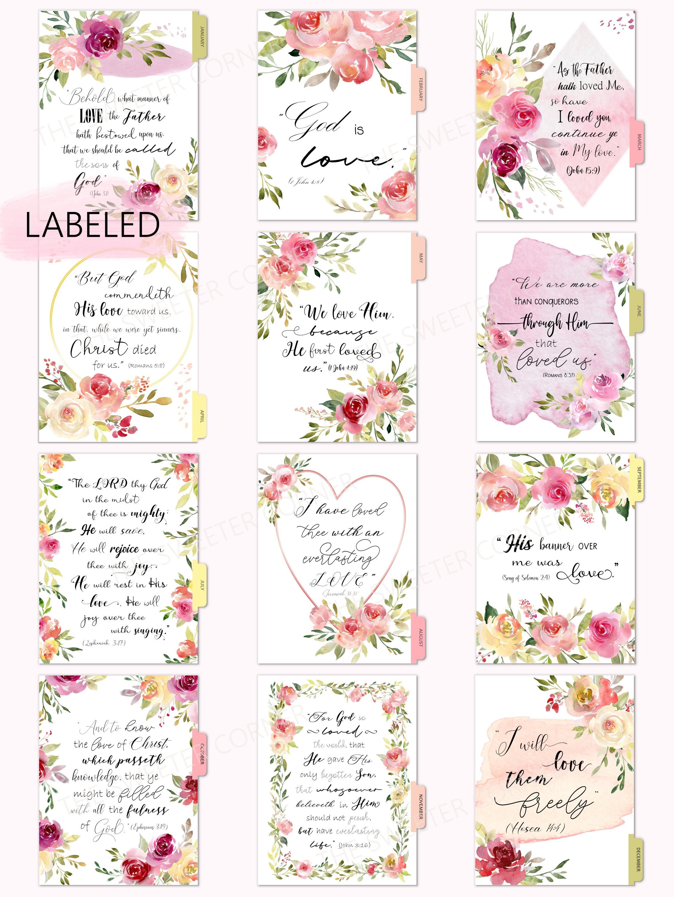 Printable Christian Planner Dividers: Faith Planner Inserts, Classic ...