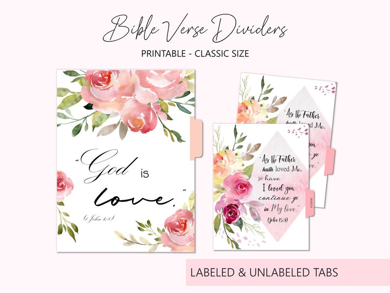 Printable Christian Planner Dividers Tabbed Dividers for Classic Size ...