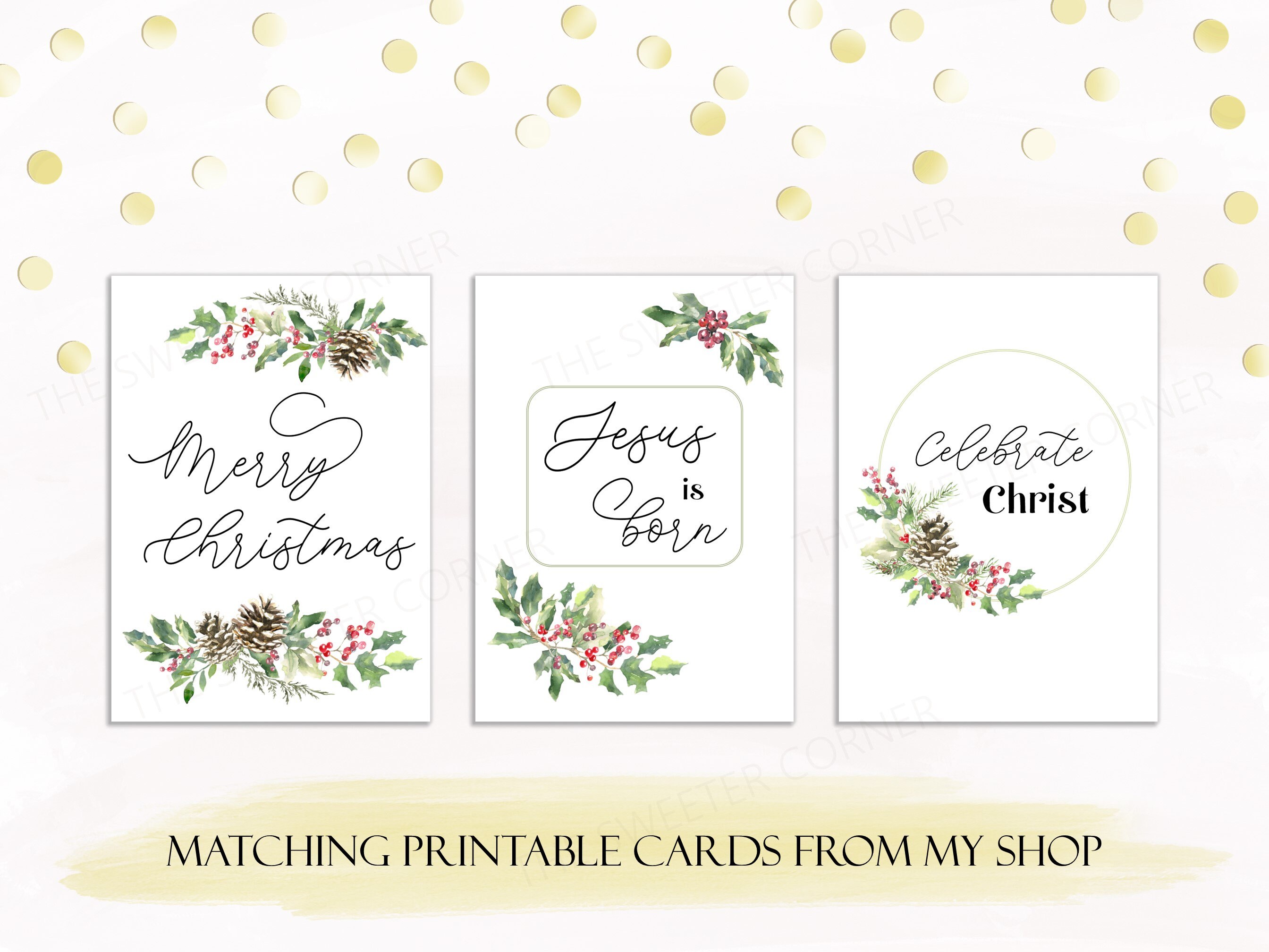 Christian Christmas Gift Tags Printable Christmas Tags - Etsy