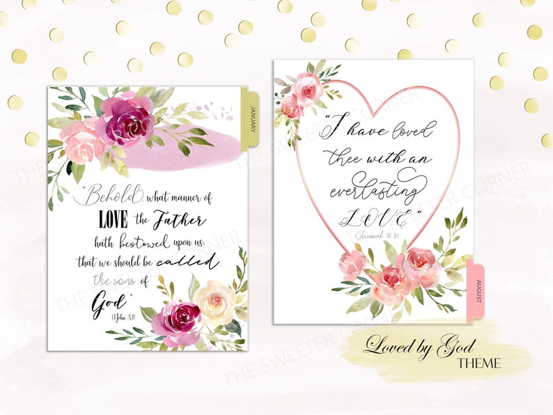 Printable Christian Planner Dividers Tabbed Dividers for - Etsy