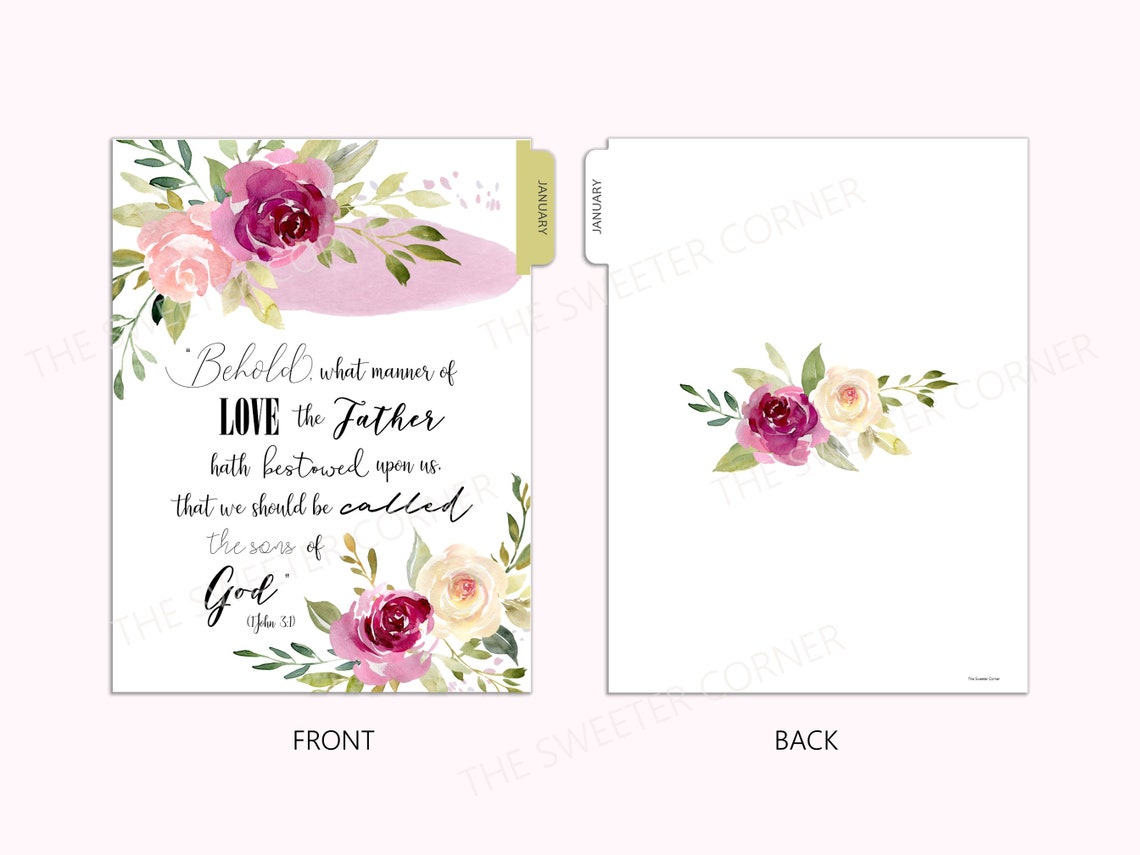 Printable Christian Planner Dividers: Faith Planner Inserts, Classic ...