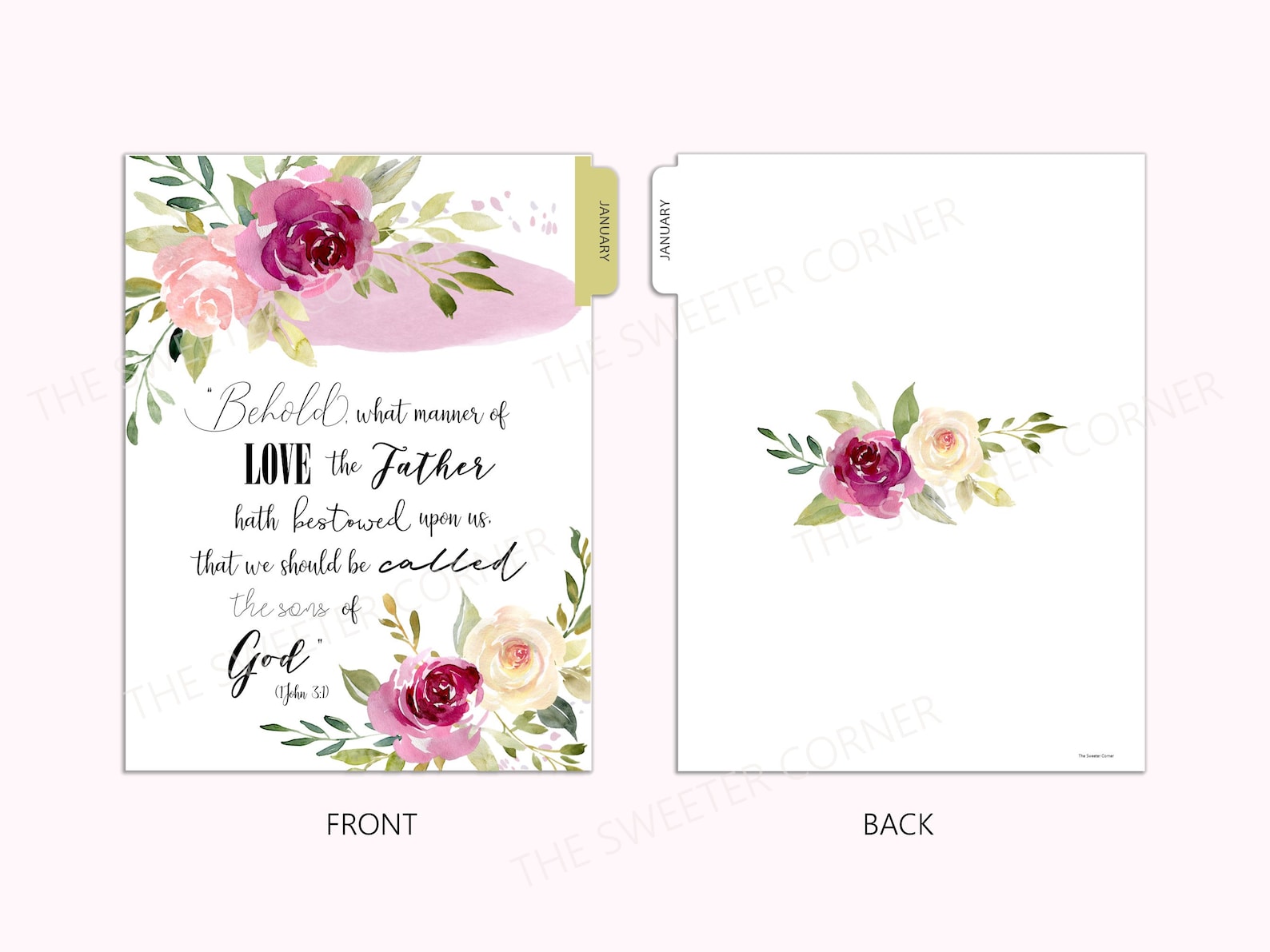 Printable Christian Planner Dividers: Faith Planner Inserts, Classic ...
