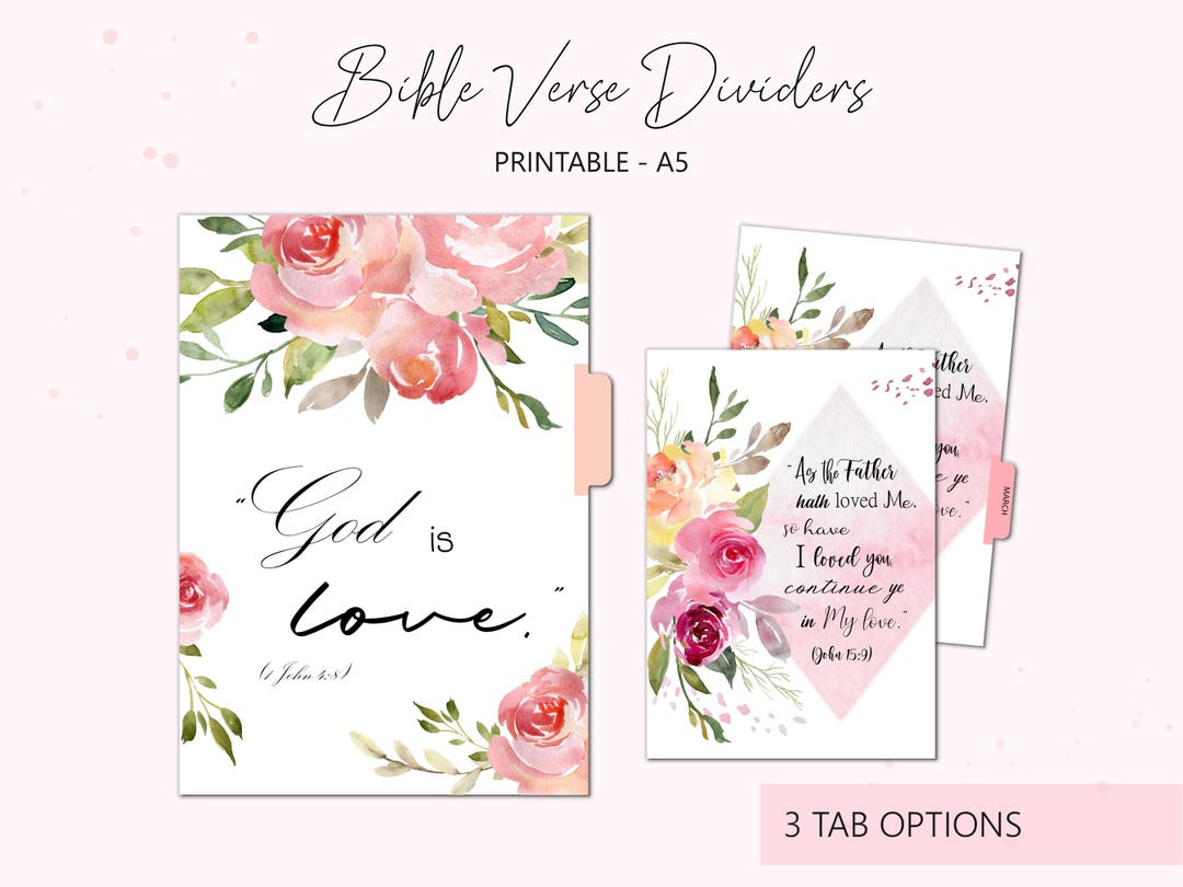 A5 Faith Planner Dividers Printable, Christian Planner Inserts A5 ...
