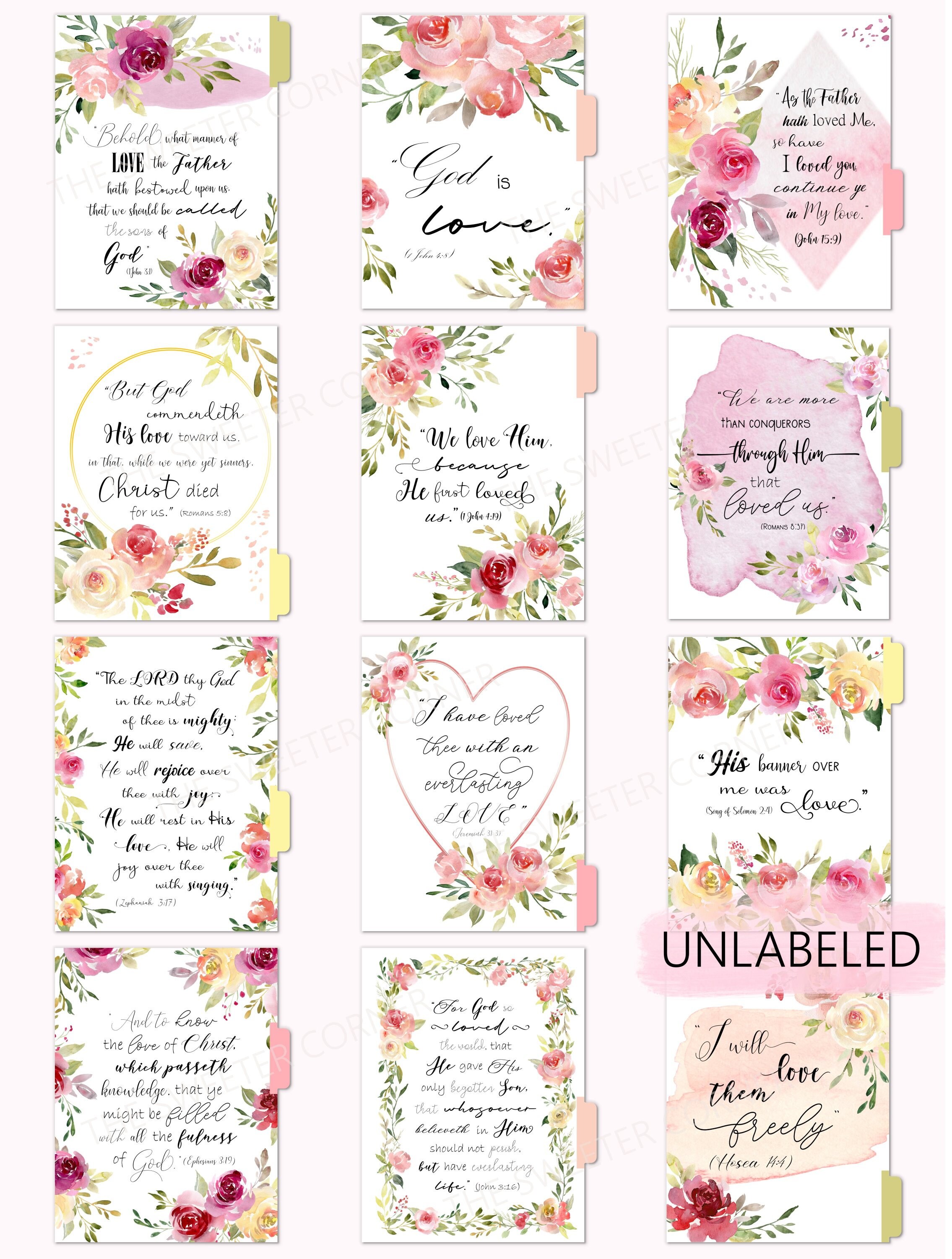Printable Christian Planner Dividers: Faith Planner Inserts, Classic ...