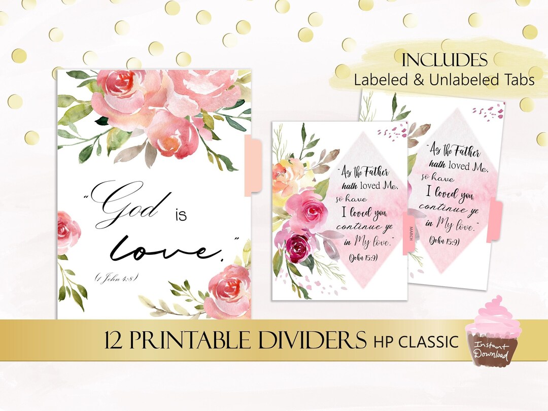 Printable Christian Planner Dividers Tabbed Dividers for - Etsy