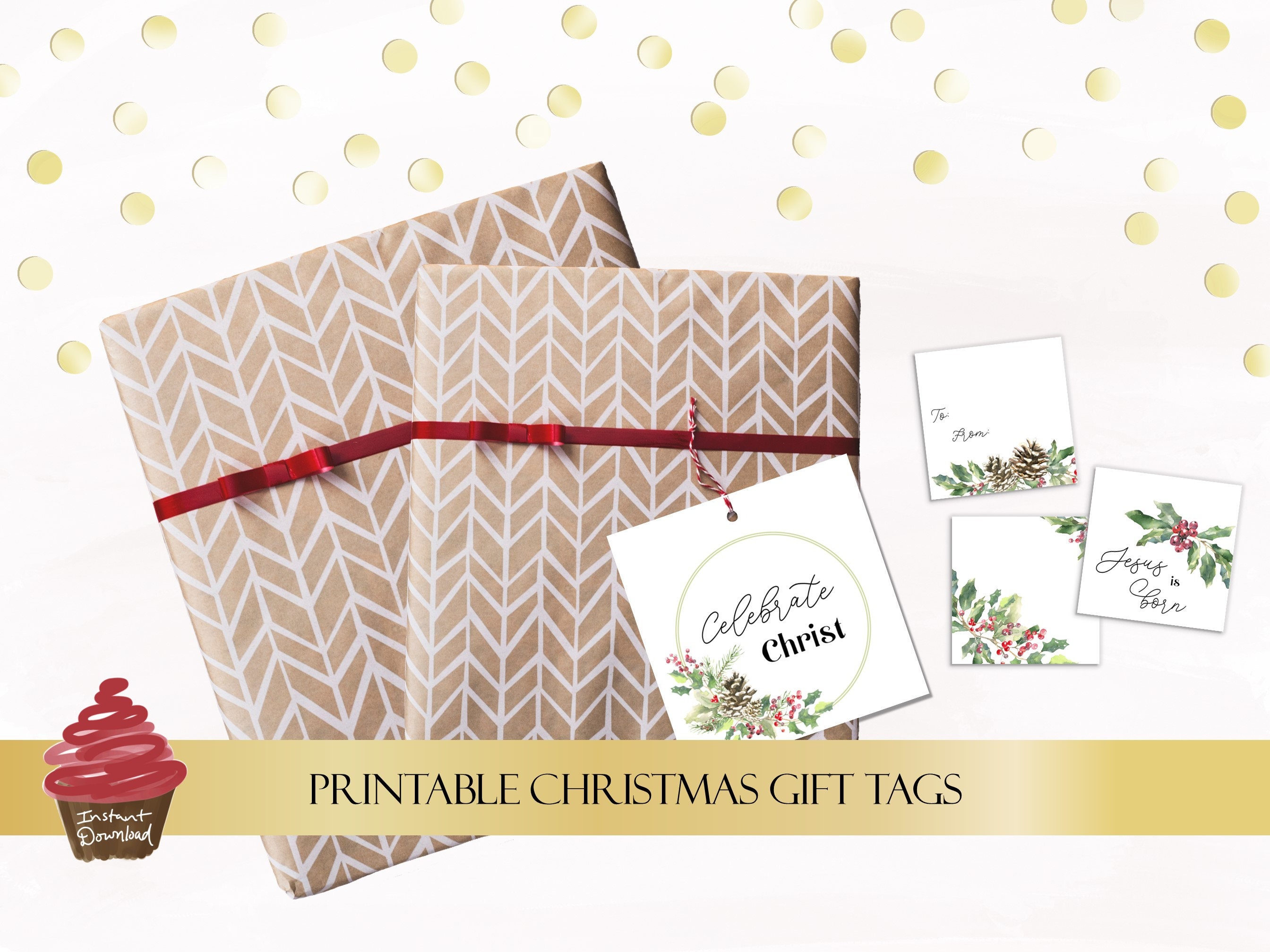 Christian Christmas Gift Tags Printable Christmas Tags - Etsy