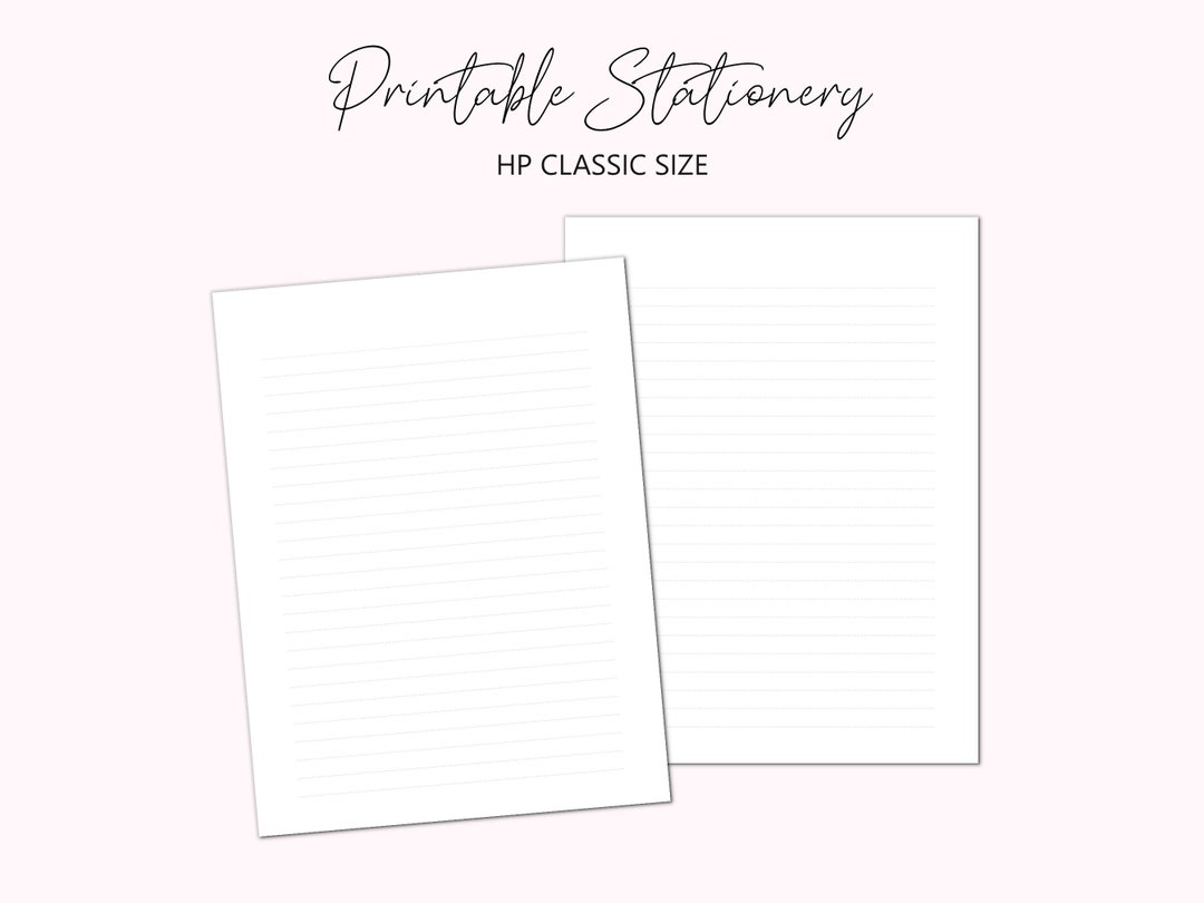 Line Printable Paper for Classic Size Planner, Minimalist Journal Page ...