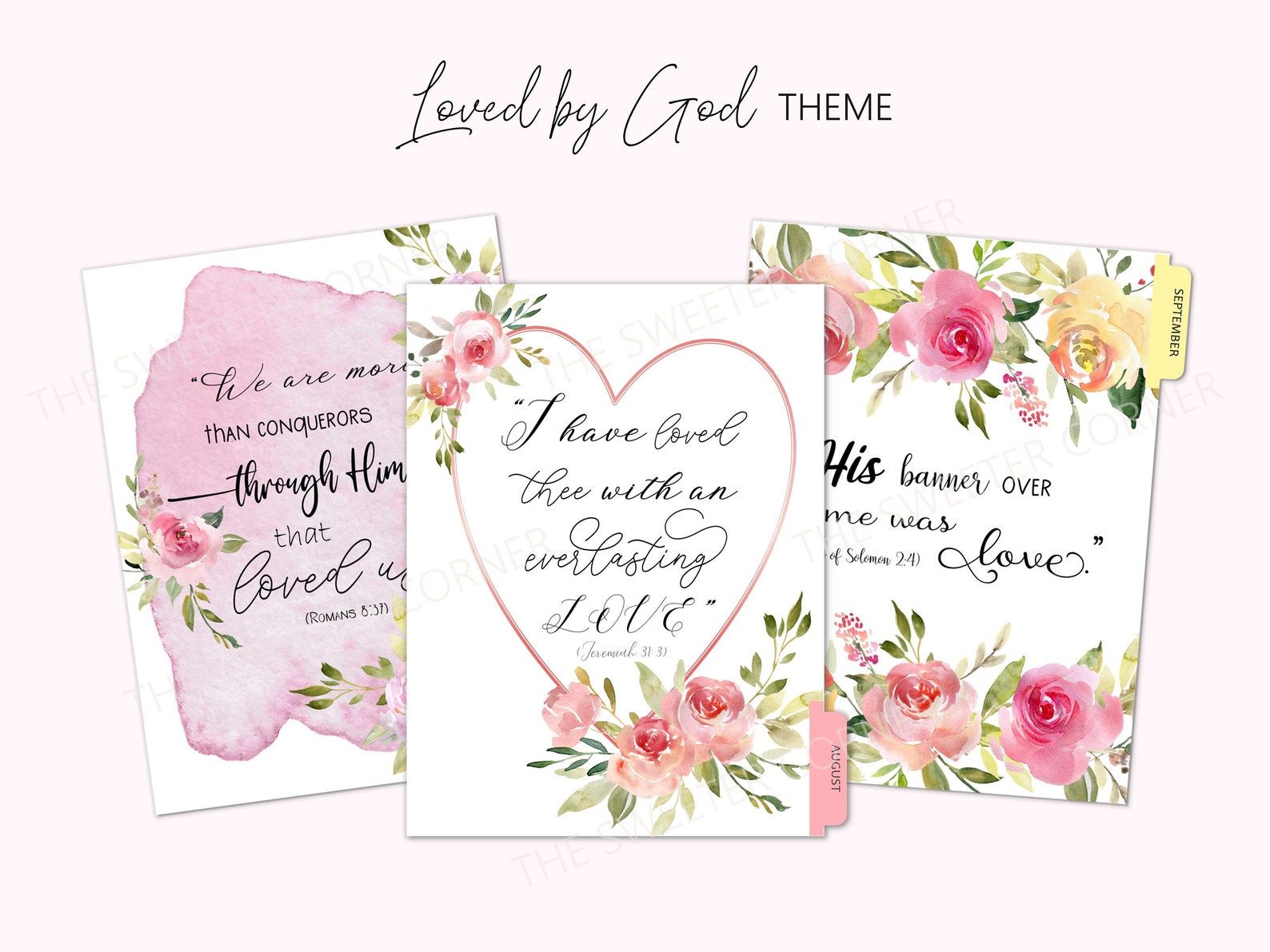 Printable Christian Planner Dividers: Faith Planner Inserts, Classic ...
