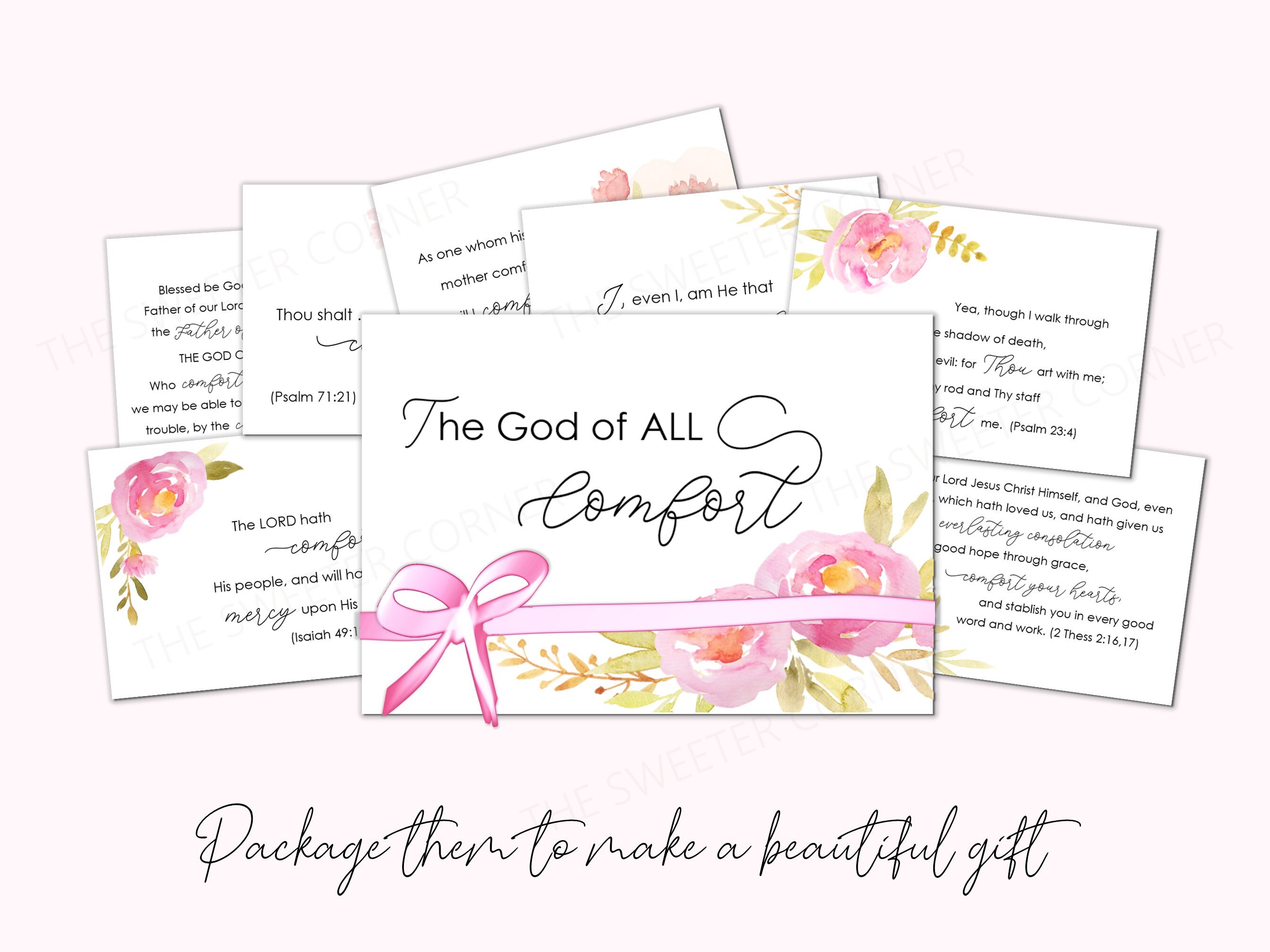 Scripture Cards Printable, Grief & Loss Bible Verses, Comfort Scripture ...