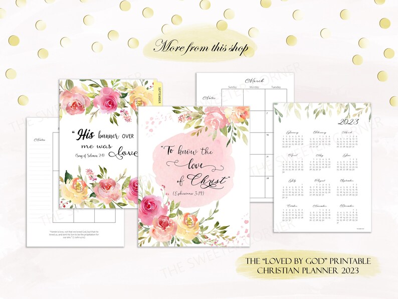 Printable Christian Planner Dividers Tabbed Dividers for - Etsy