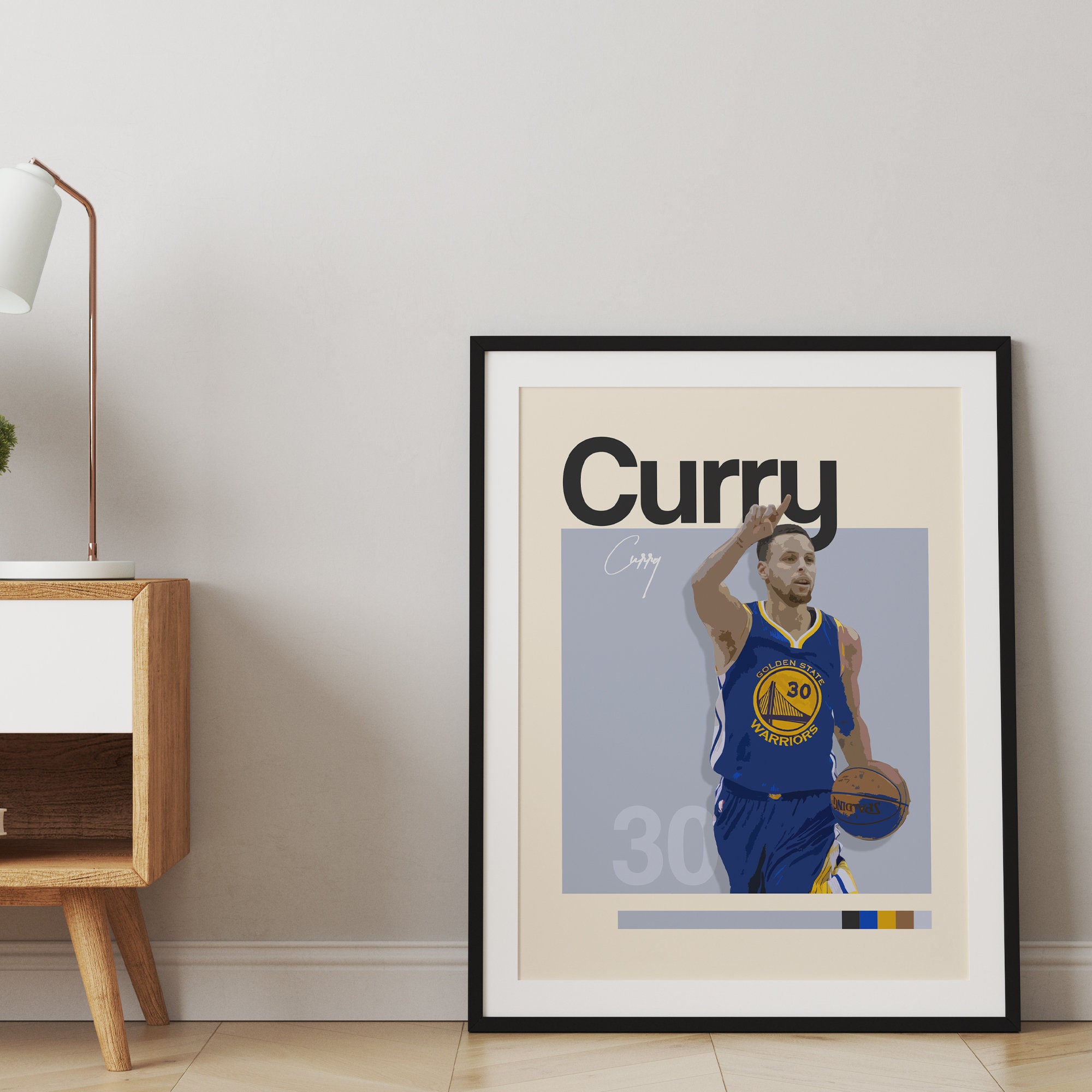 Steph Curry Poster Golden State Warriors Art Print - Etsy