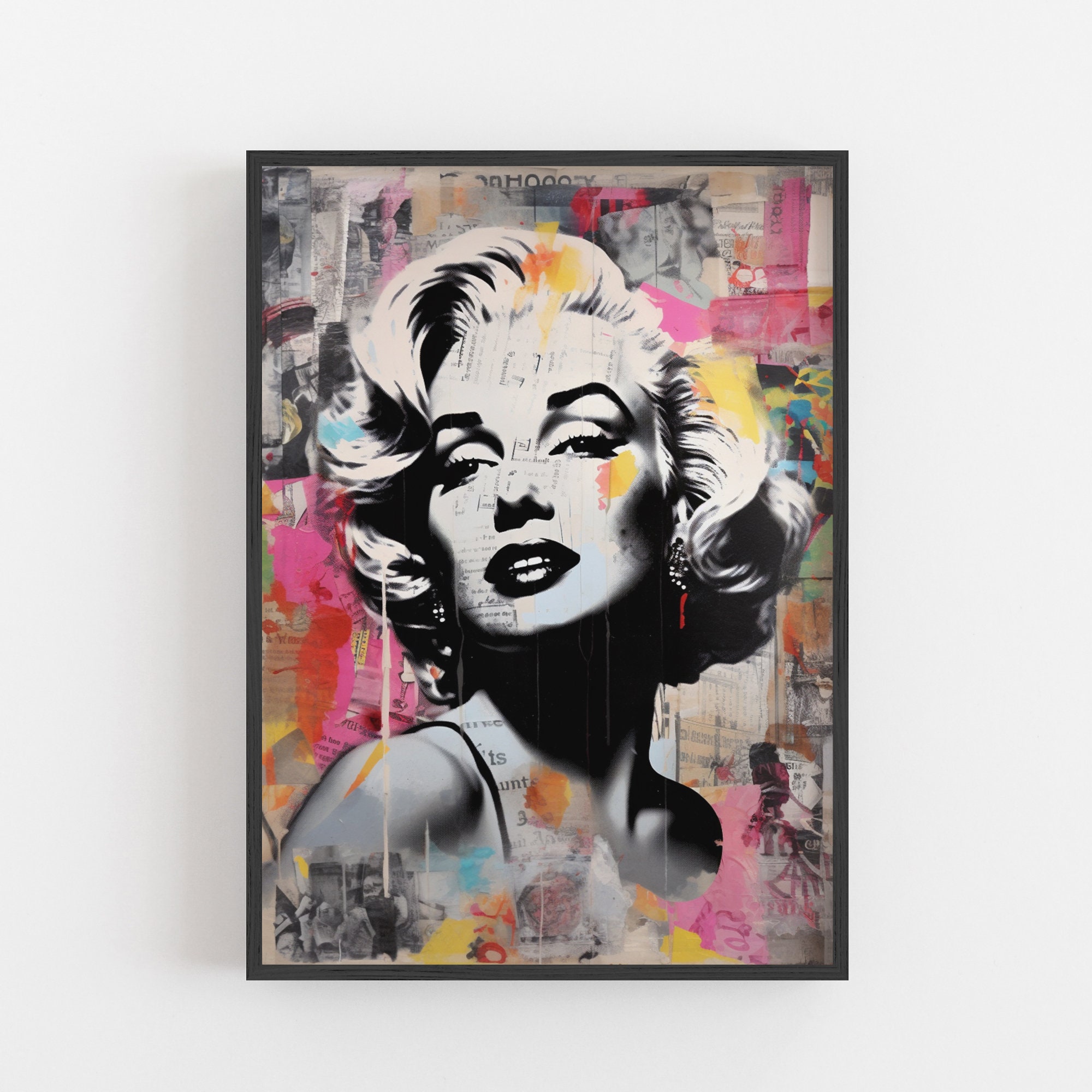 Marilyn Monroe Poster, Marilyn Monroe Pop Art/graffiti Poster- Digital ...