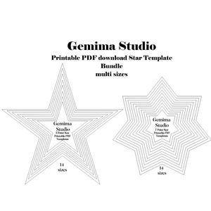 7 point star template printable