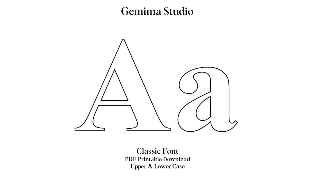 A to Z Classic Letter Templates Upper & Lower Case PDF Download - Etsy