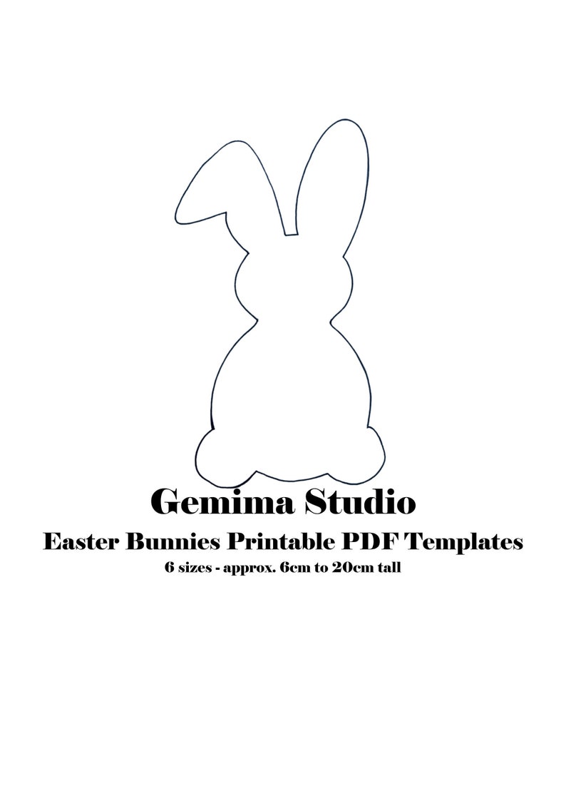 Easter Bunny PDF Printable Templates - Etsy