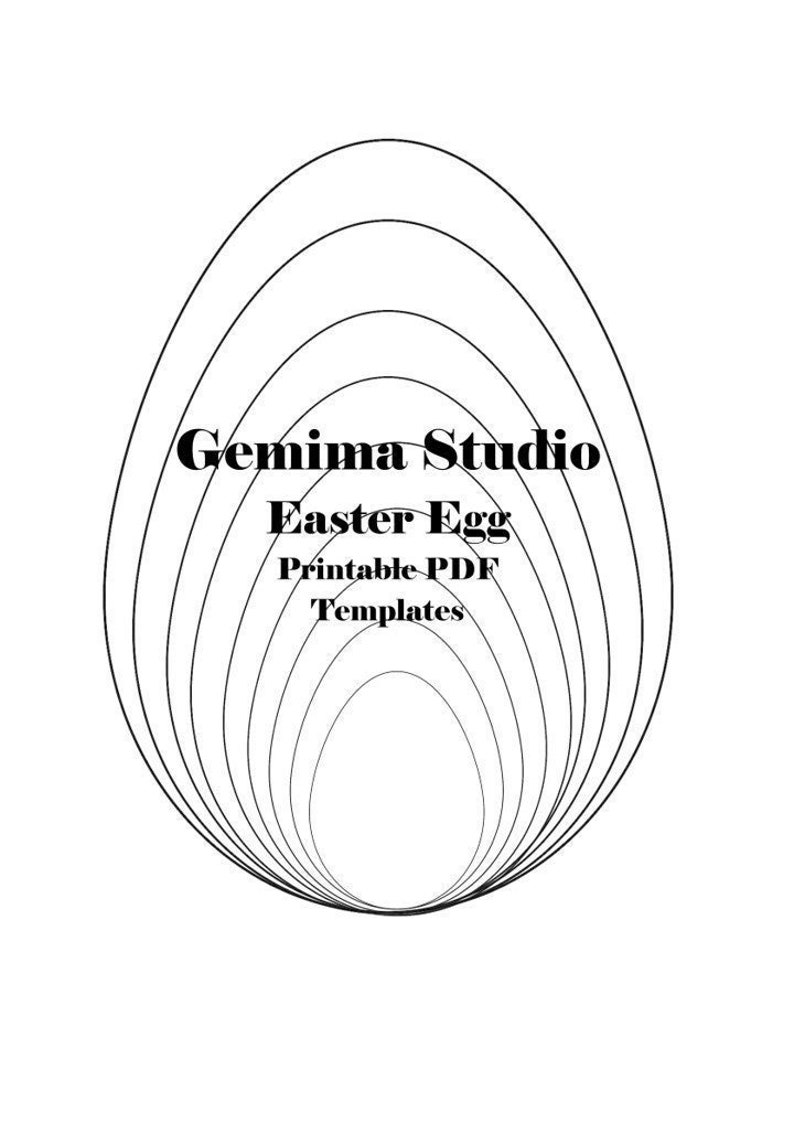 Easter Egg Templates in 9 Sizes PDF Download - Etsy
