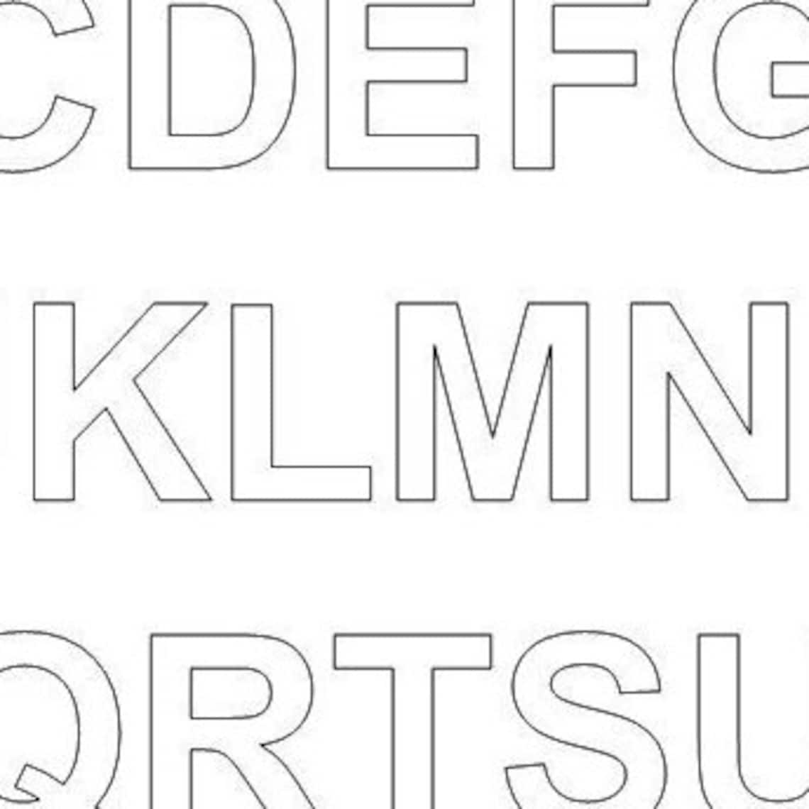 A to Z Block Letter Templates Upper & Lower Case PDF Download - Etsy