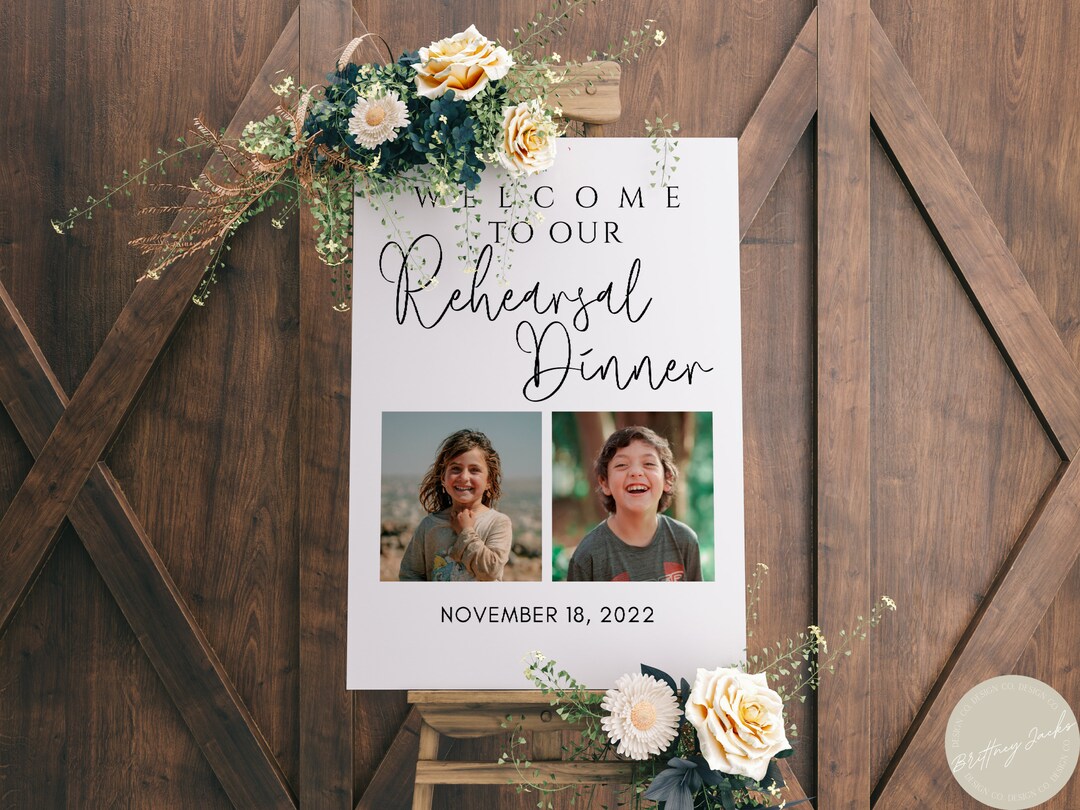 Rehearsal Dinner Sign | 24" X 36" | Rehearsal Dinner | Rehearsal Dinner ...