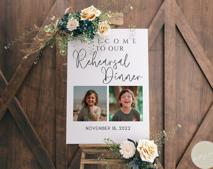 Rehearsal Dinner Sign 24 X 36 Rehearsal Dinner Rehearsal Dinner Sign ...