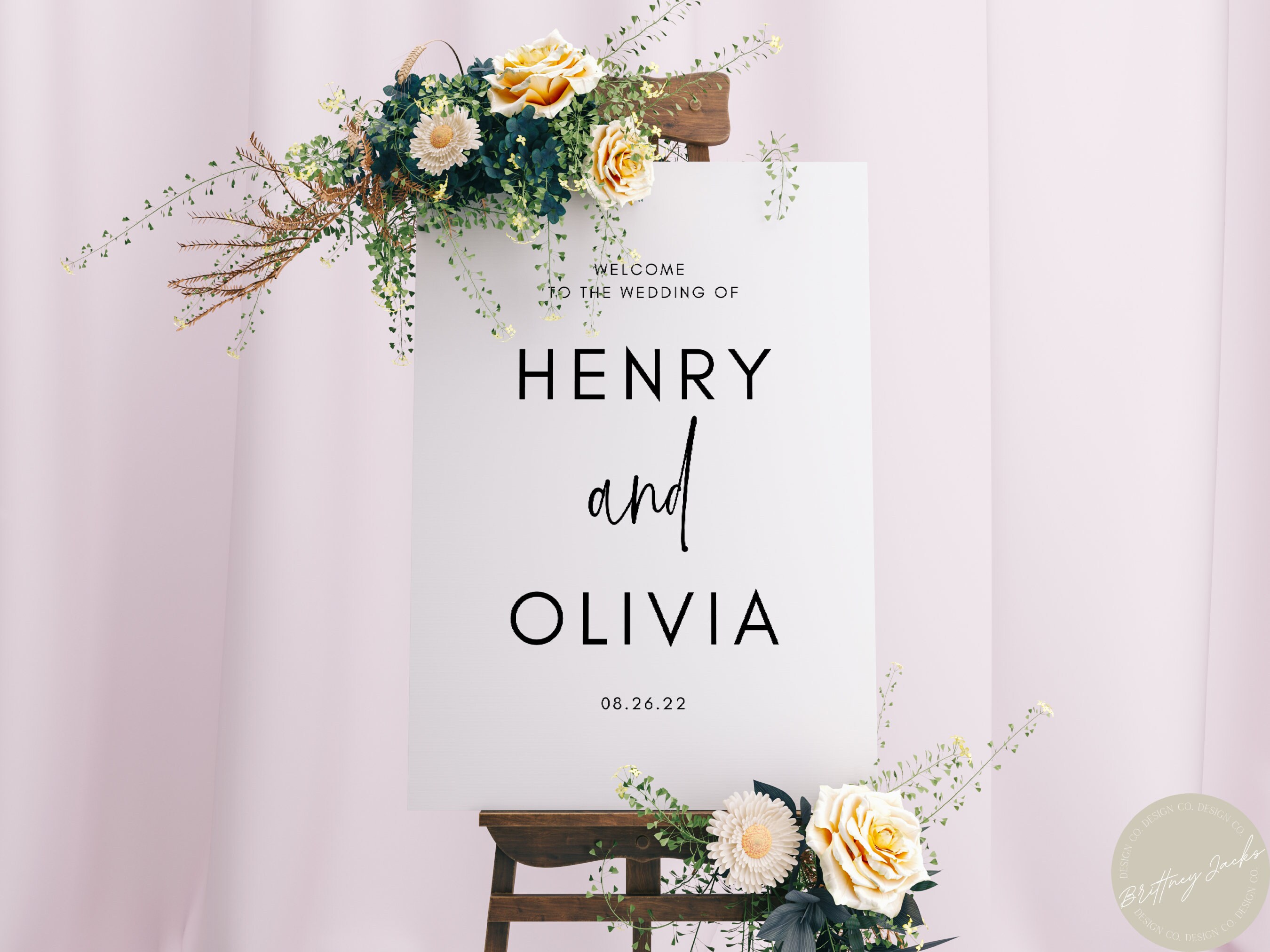 Welcome Wedding Sign Template Wedding Sign Minimalistic - Etsy