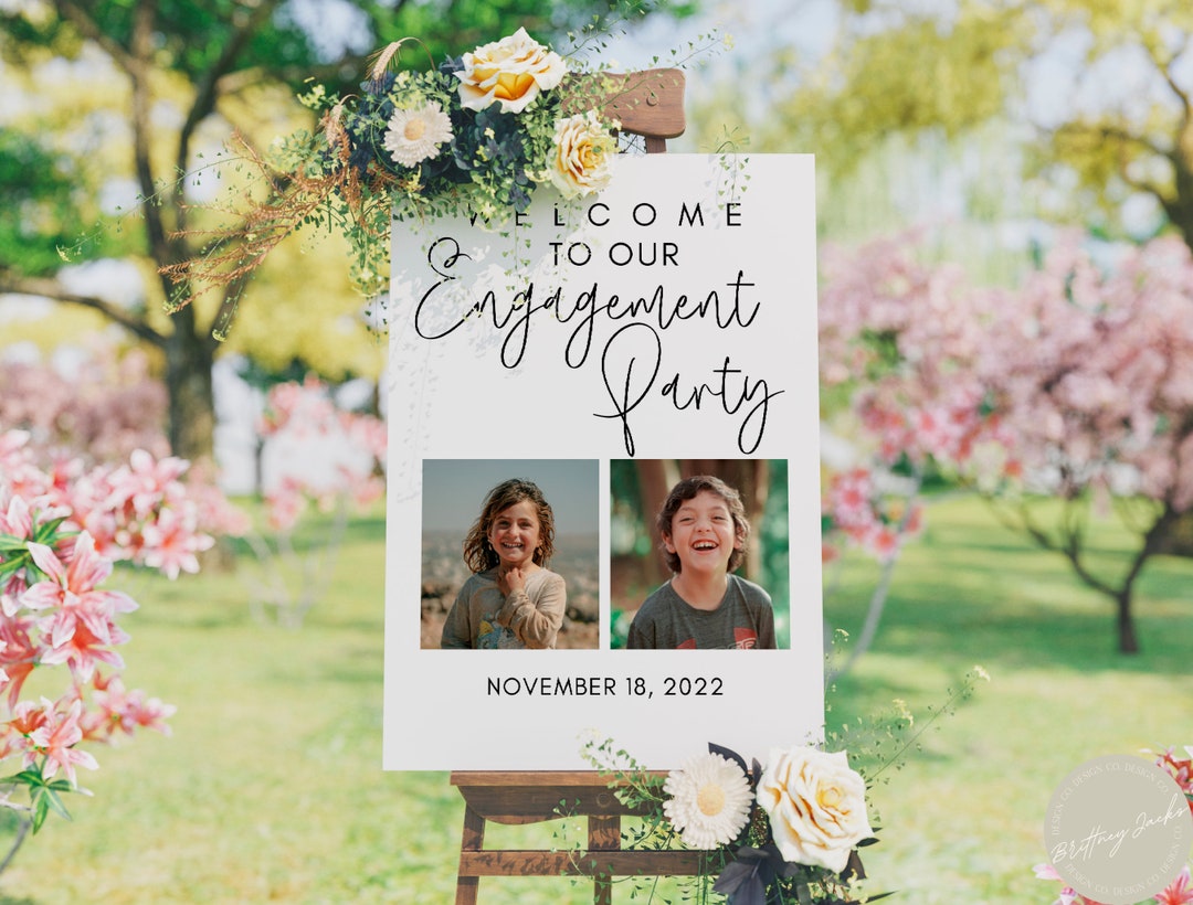 Engagement Party Sign | Engagement Party | Engagement Party Sign With ...