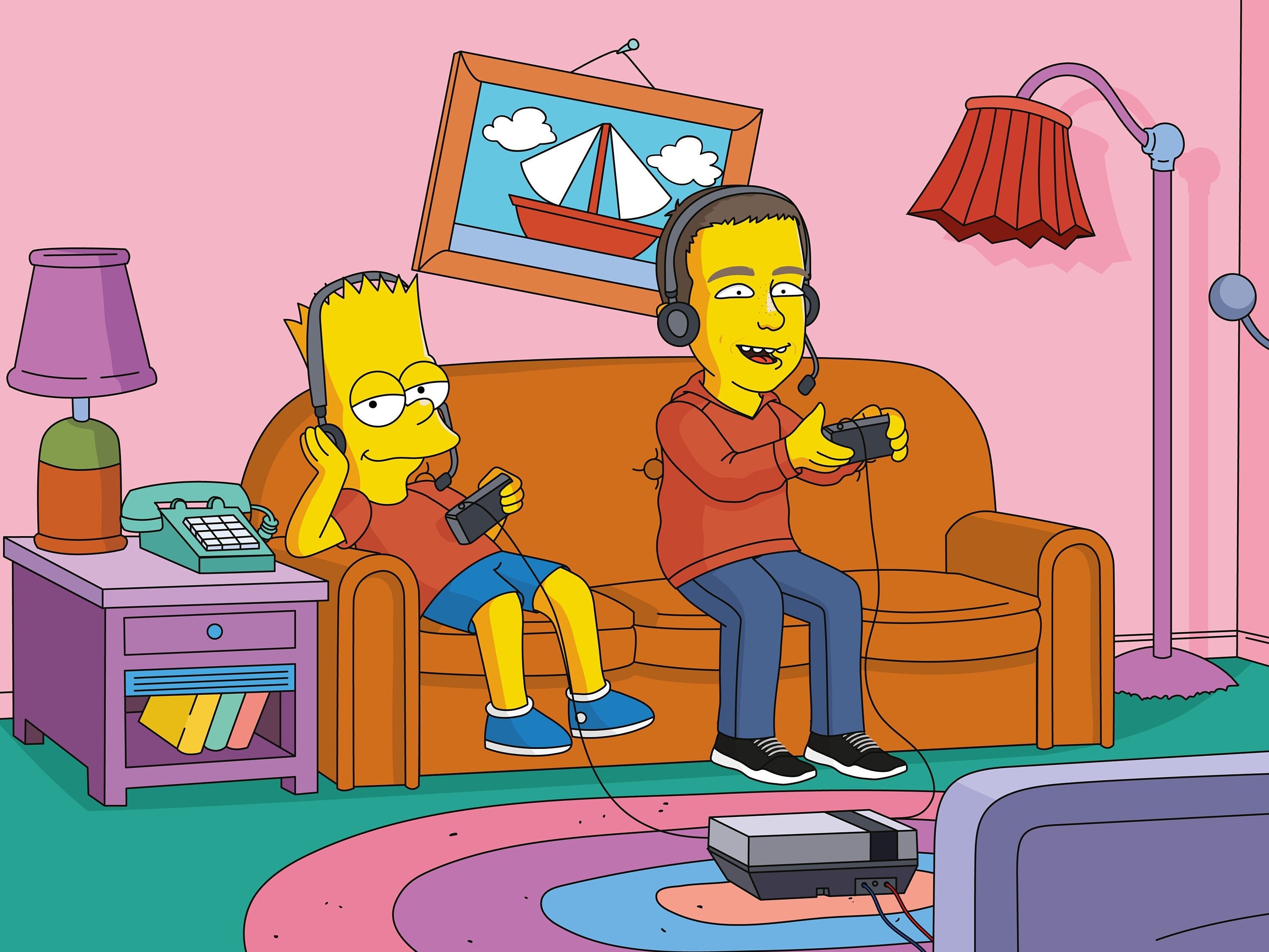 Custom Simpsons Portrait From Photo, Couple Simpson Portrait, Yellowed ...